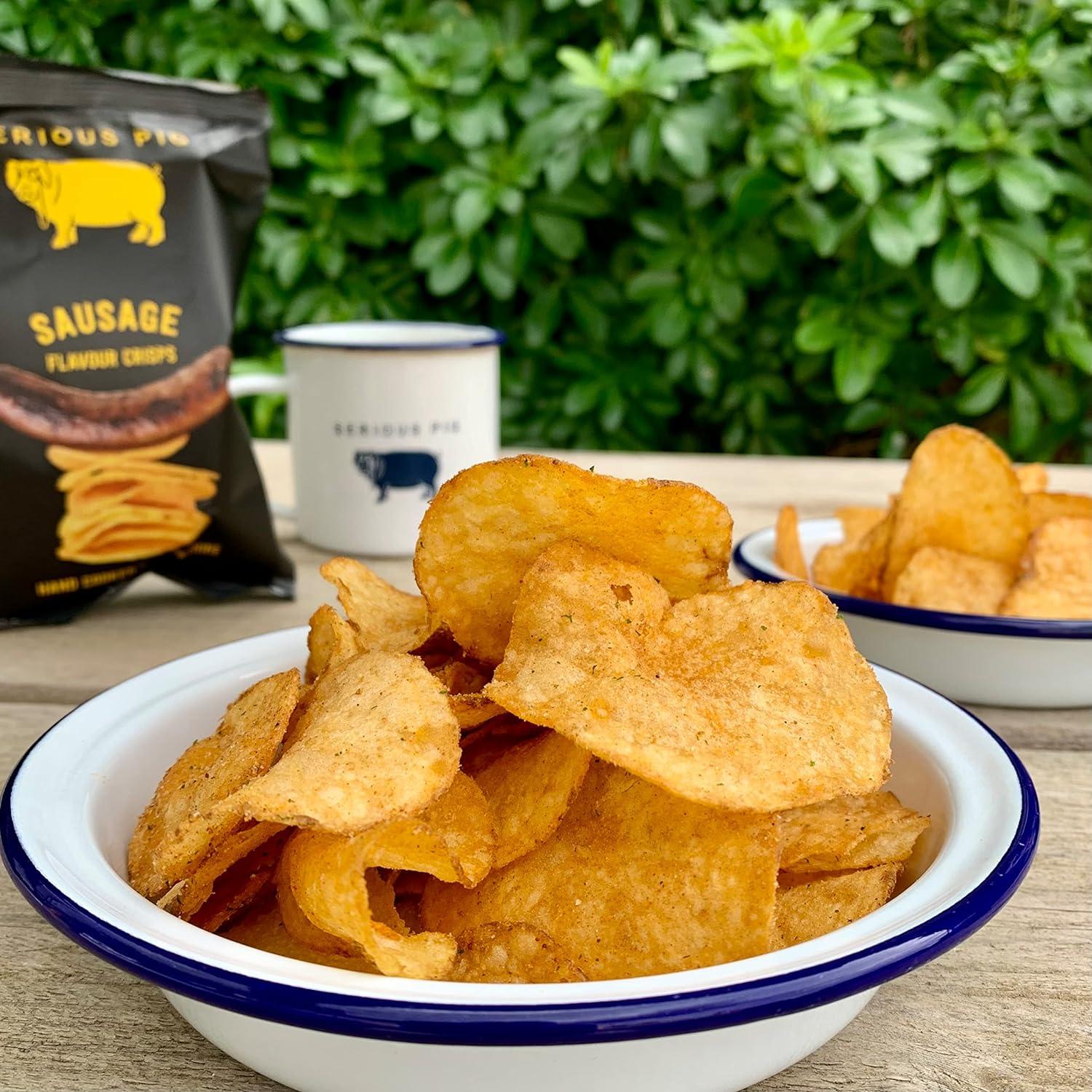 SERIOUS PIG | Sausage Flavour Crisps | Hand Cooked & Seasoned | Made ...