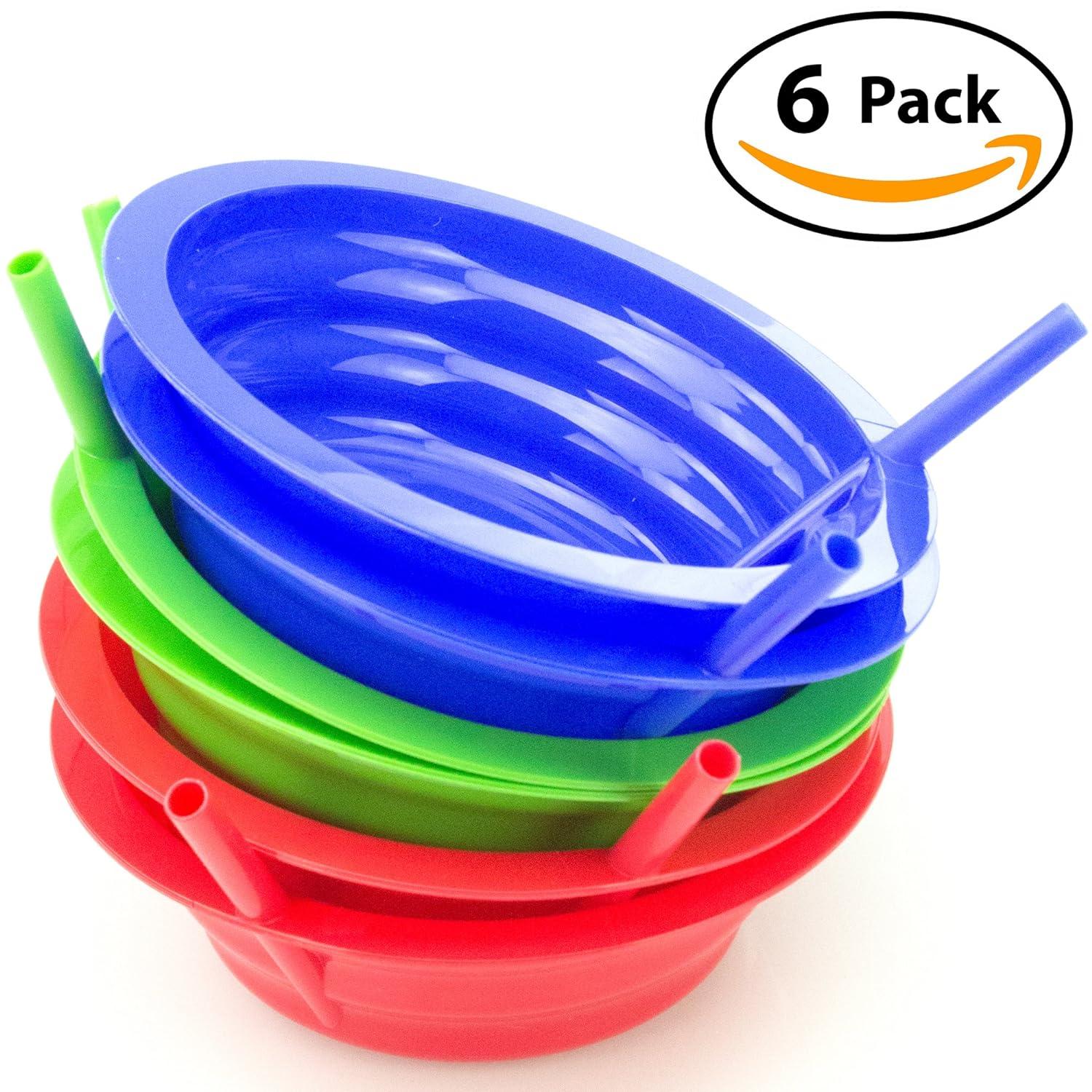 6 Pack USA-Made BPA Free Sippy Bowls for Kids - Child-Safe Cereal Bowls ...