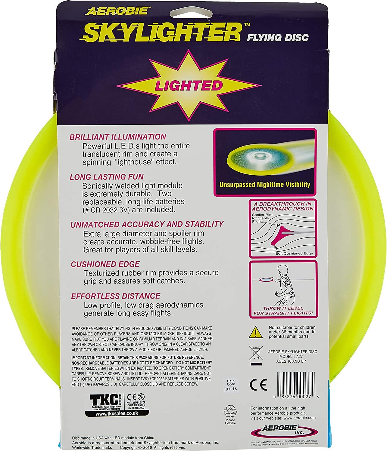 Aerobie Skylighter LED Light Up Flying Disc - Assorted Colors | Buy Now ...