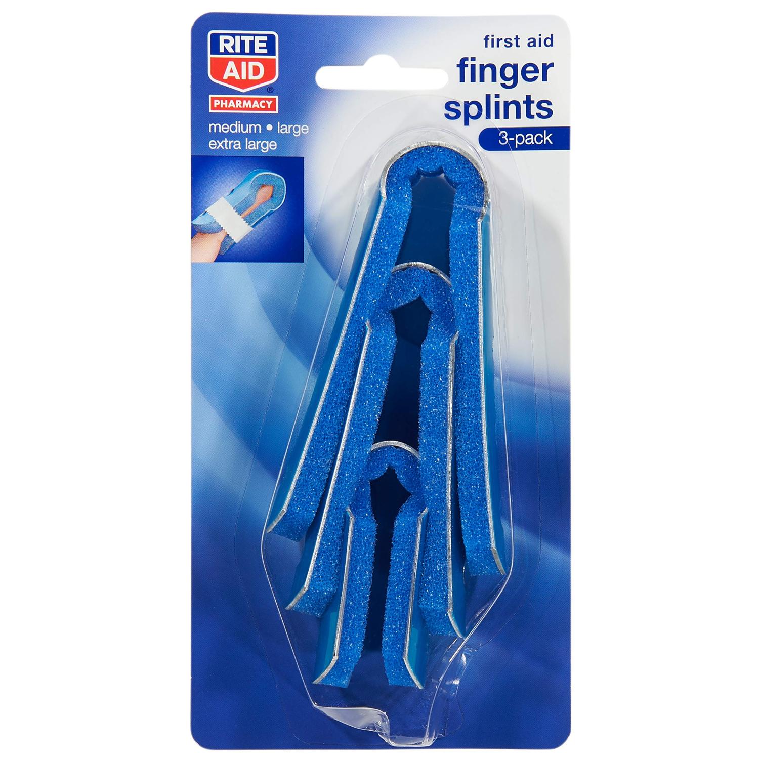 Buy Rite Aid Finger Splints (Medium/Large/XL) - 3 ct | Fast ...
