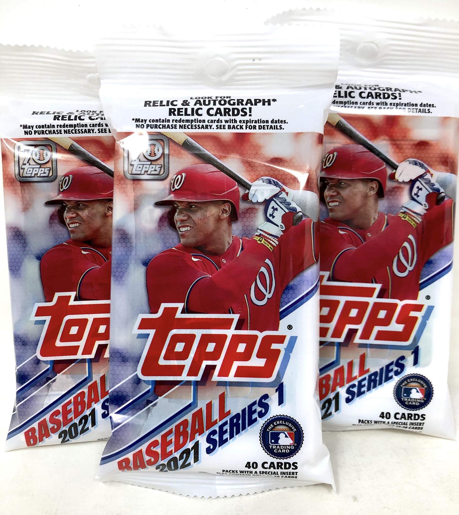 Topps 2021 Series 1 Baseball Fat Pack - Set of 3 Packs | Buy Now with ...