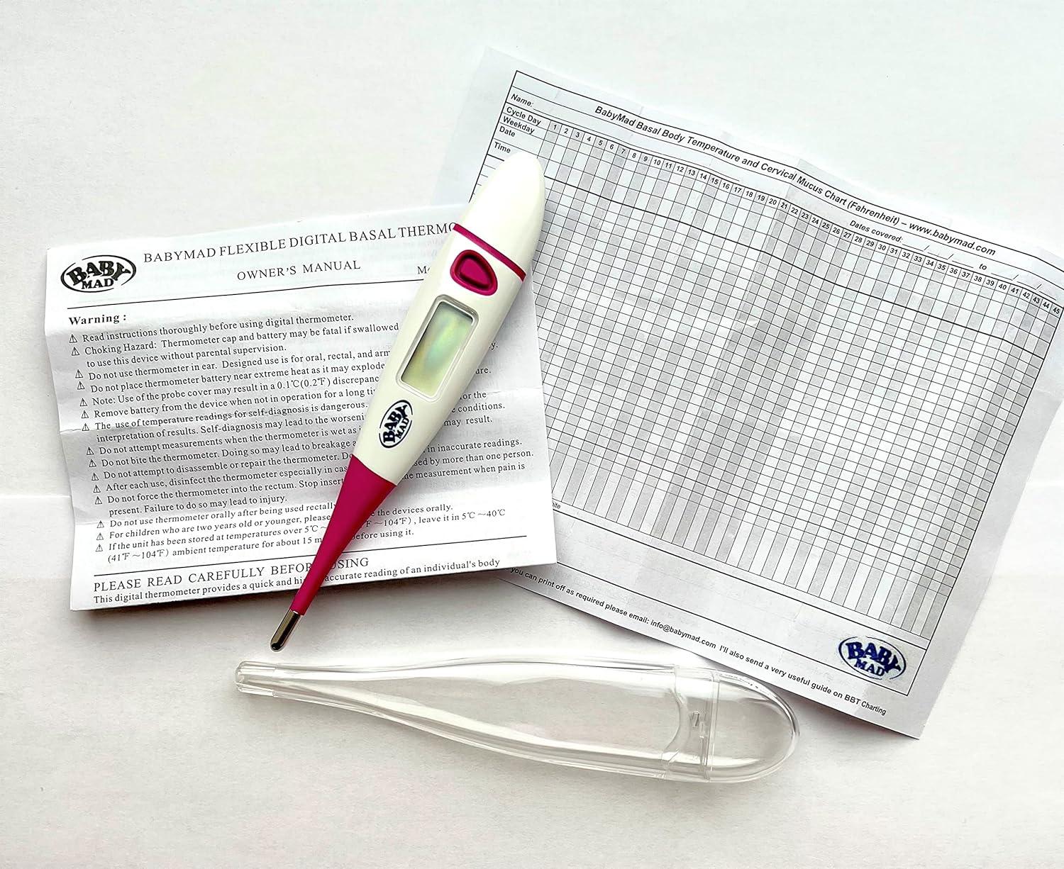 Digital Basal Thermometer 2 Decimal Place Degree Accuracy BBT Oral ...
