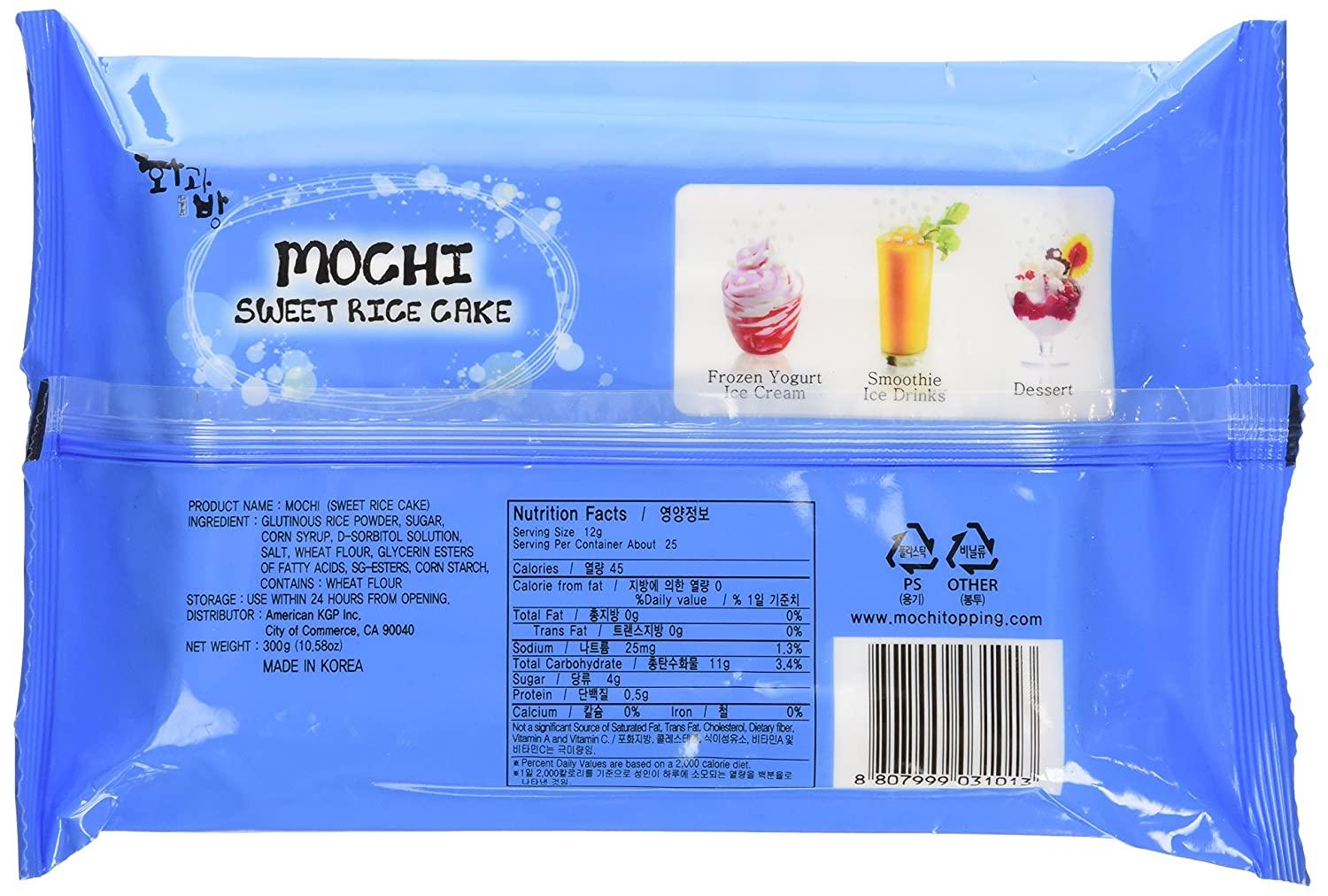 Mochi Sweet Rice Cake Topping - White 300g | 10.58oz - Authentic ...