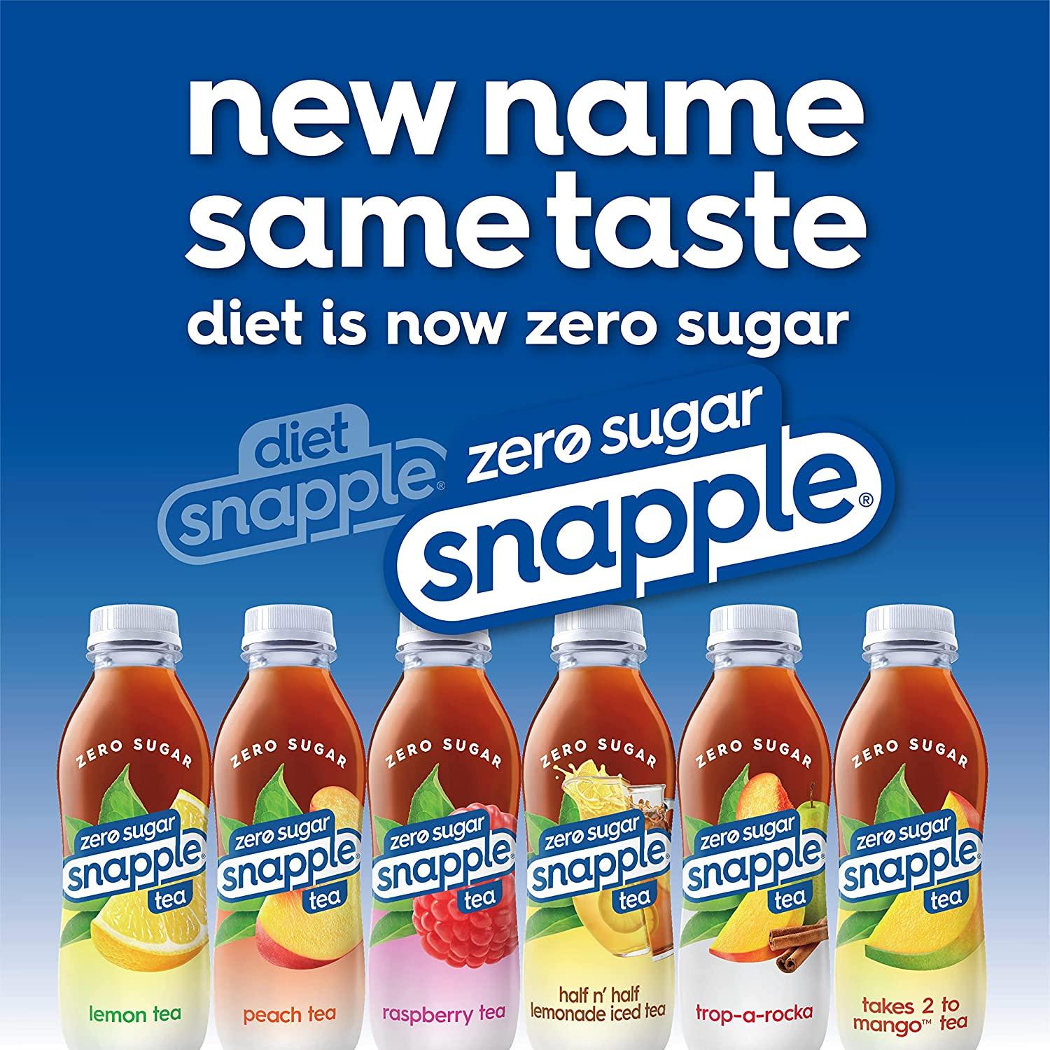 Diet Snapple Raspberry Tea 16 fl oz Recycled Plastic Bottle 6 Pack ...