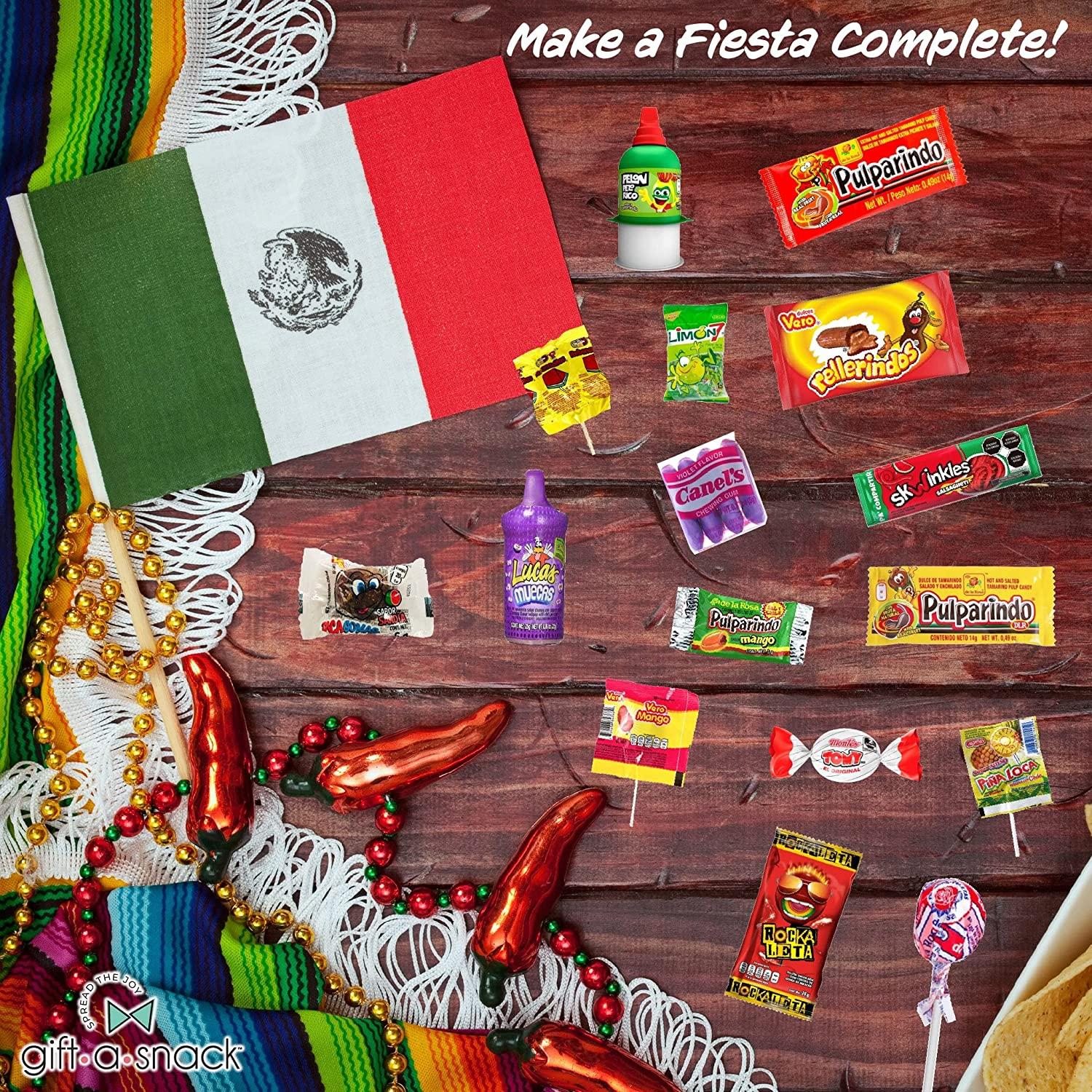 Mexican Candy Mix Gift Box (40 Count) - Spicy Sweet & Sour Assortment ...