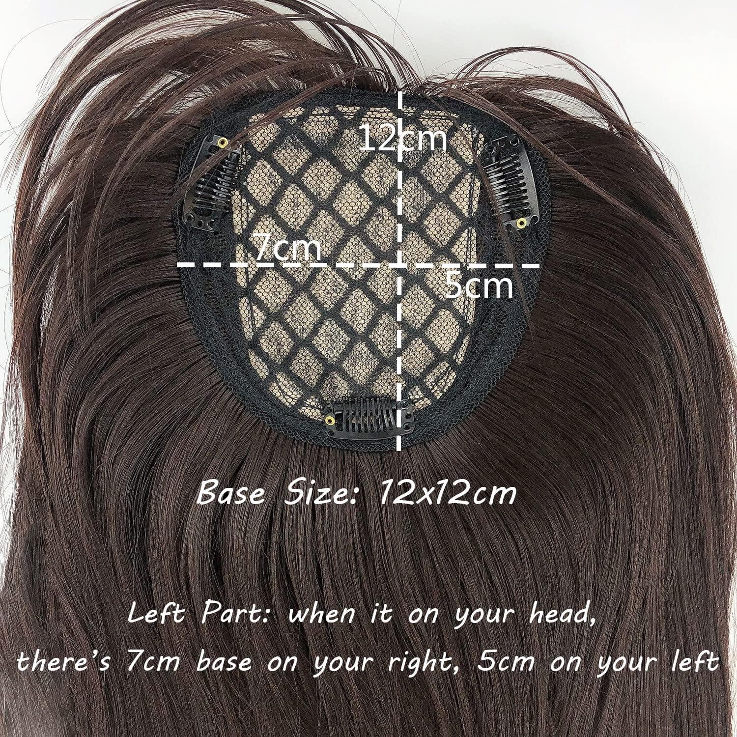 35cm Free Part Silk Base Head Forehead Wiglet with Bangs - Light Brown ...