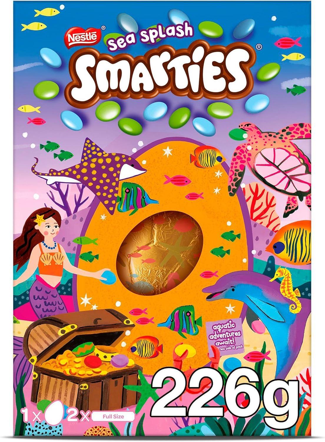 Easter Egg Bundle With Smarties Sea Splash Milk Chocolate Giant Easter ...