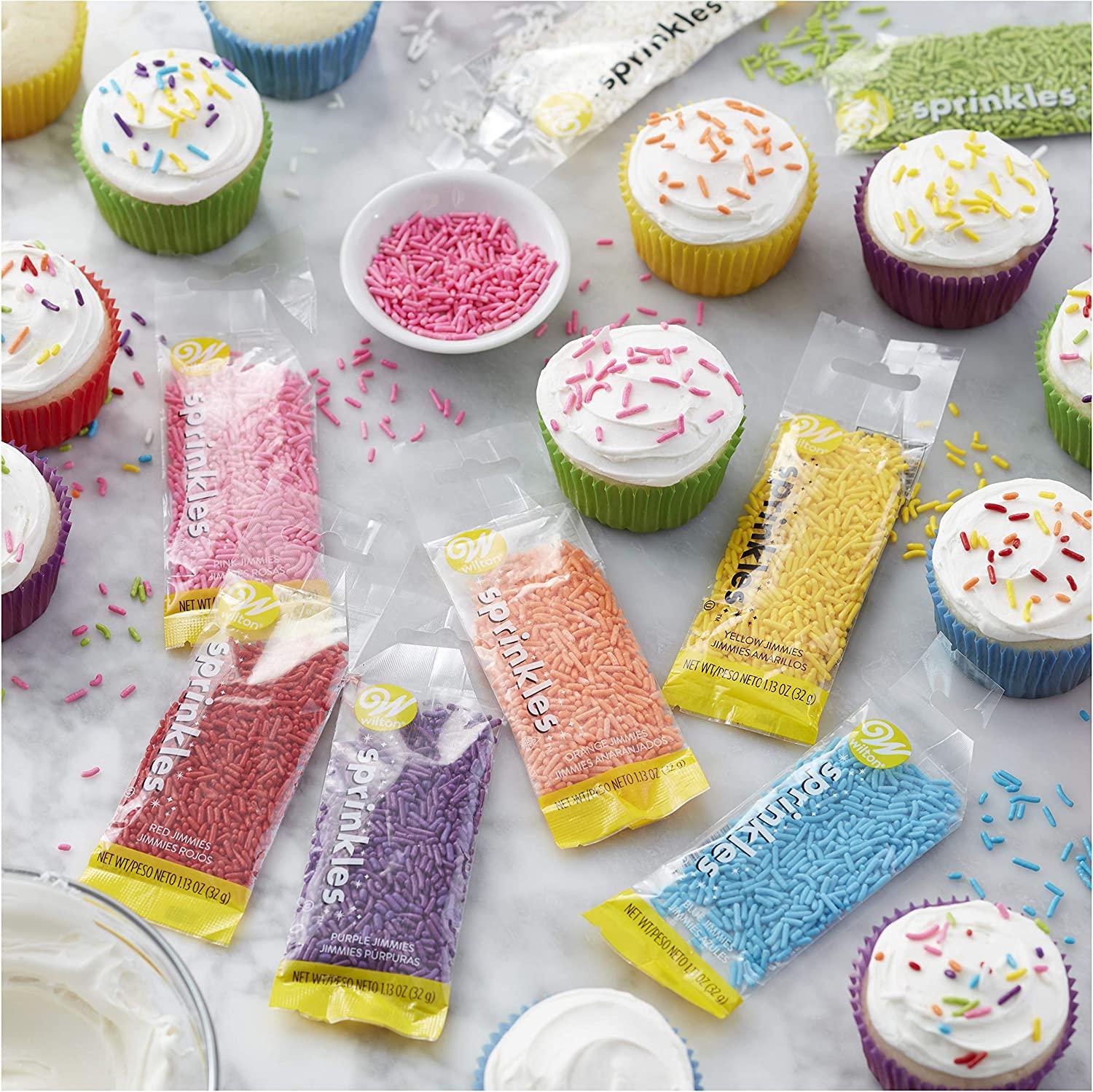 Wilton Rainbow Jimmies Sprinkles 8-Piece Dessert Decorating Set ...