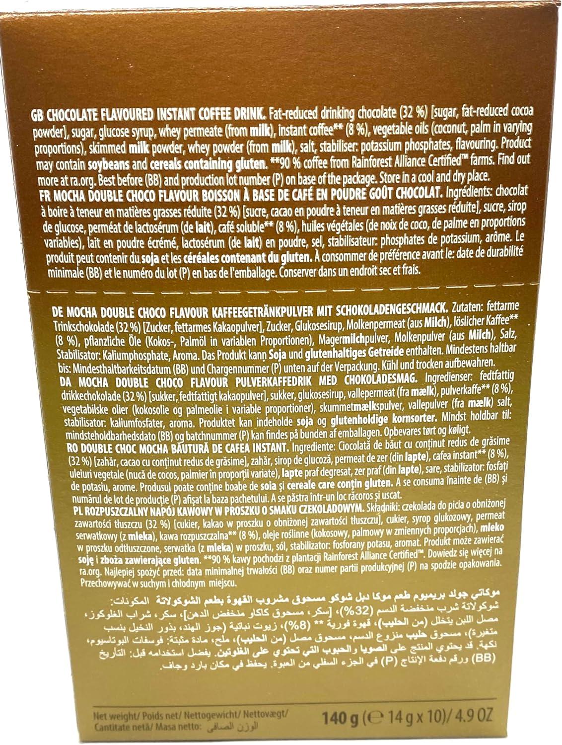 Mokate Gold Premium Mocha Double Choco Flavour Instant Coffee Drink *2x10x sachets 20 in Total ...