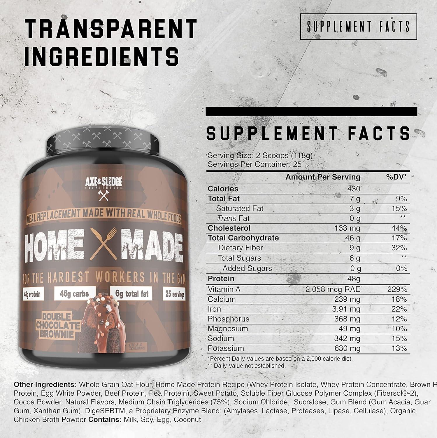 Buy Axe & Sledge Meal Replacement Powder - Whole Foods Digestive ...