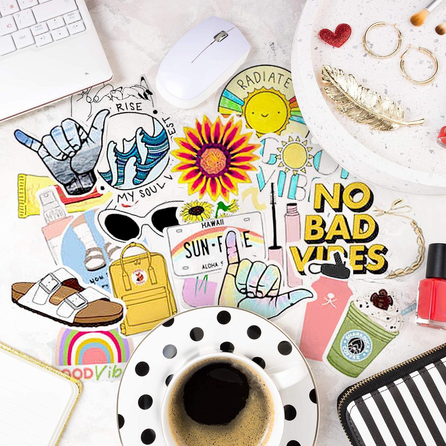Cute Waterproof Stickers for Water Bottles and Laptops - 35 Pack Vinyl ...