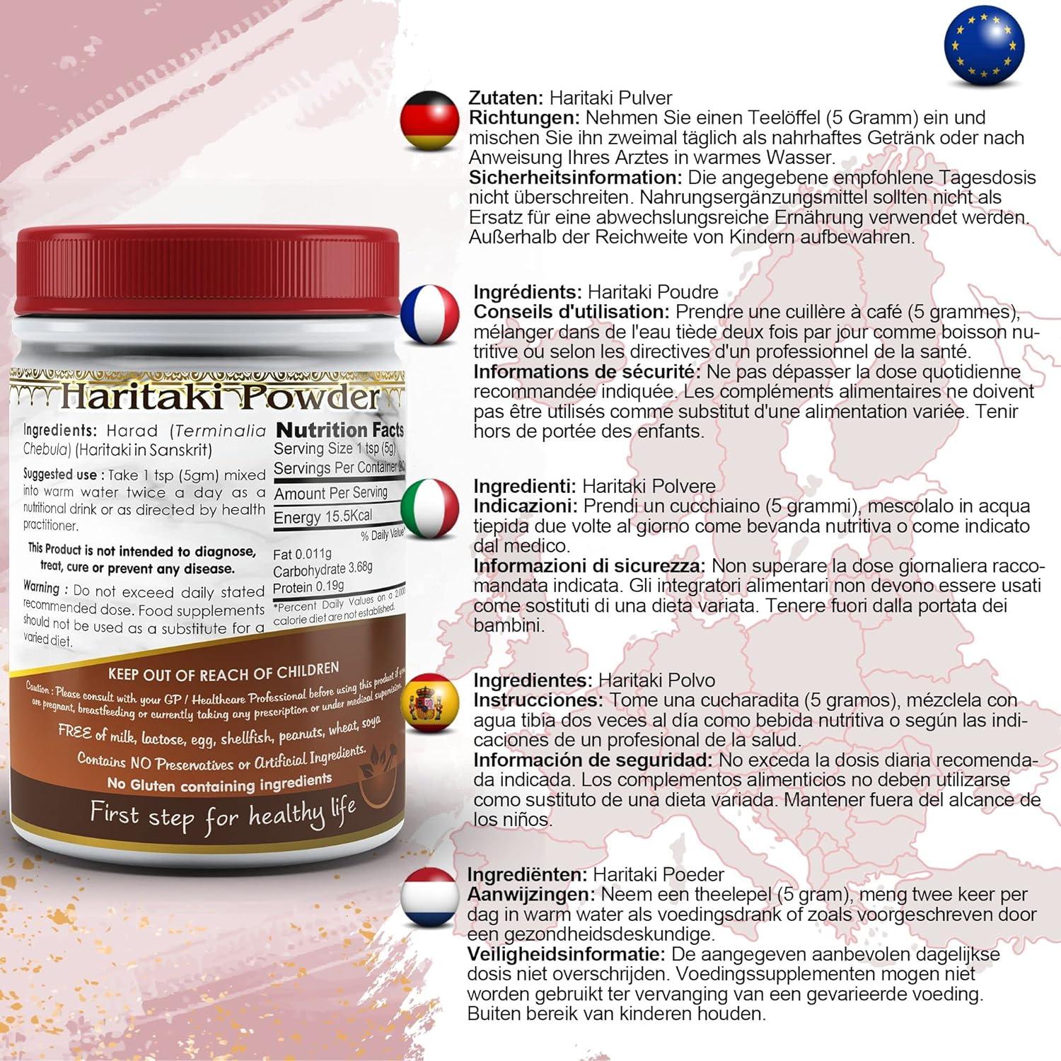 Organic Harad (Haritaki) Powder - Natural Digestive Aid and Detoxifier ...
