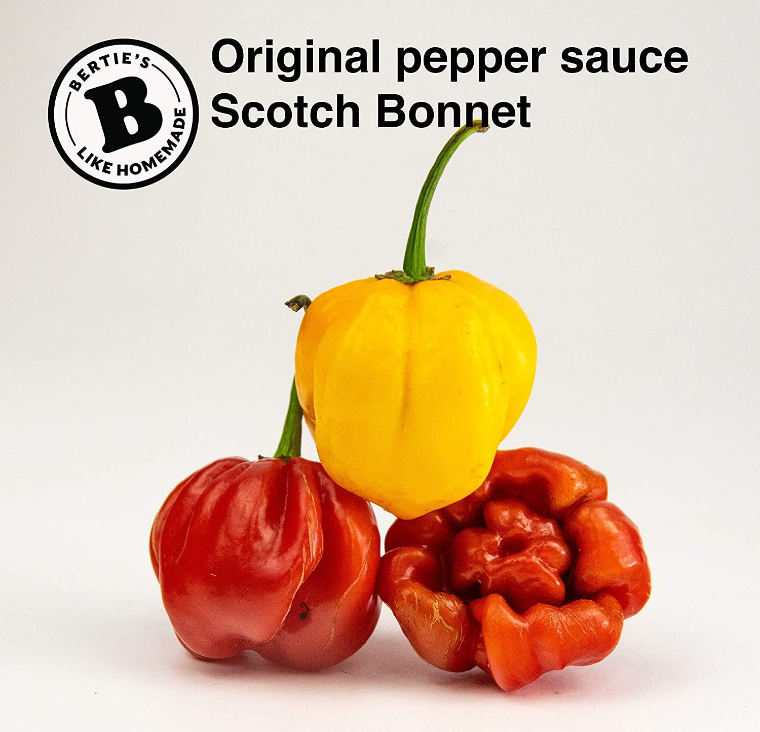 Bertie's Original Pepper Sauce 10 Oz - Spicy Trinidad Moruga Red ...