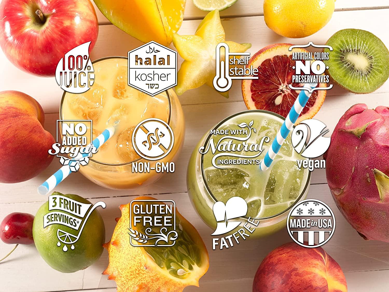 Smartfruit Harvest Greens + Detox Smoothie Mix - 100% Real Fruit Pure ...