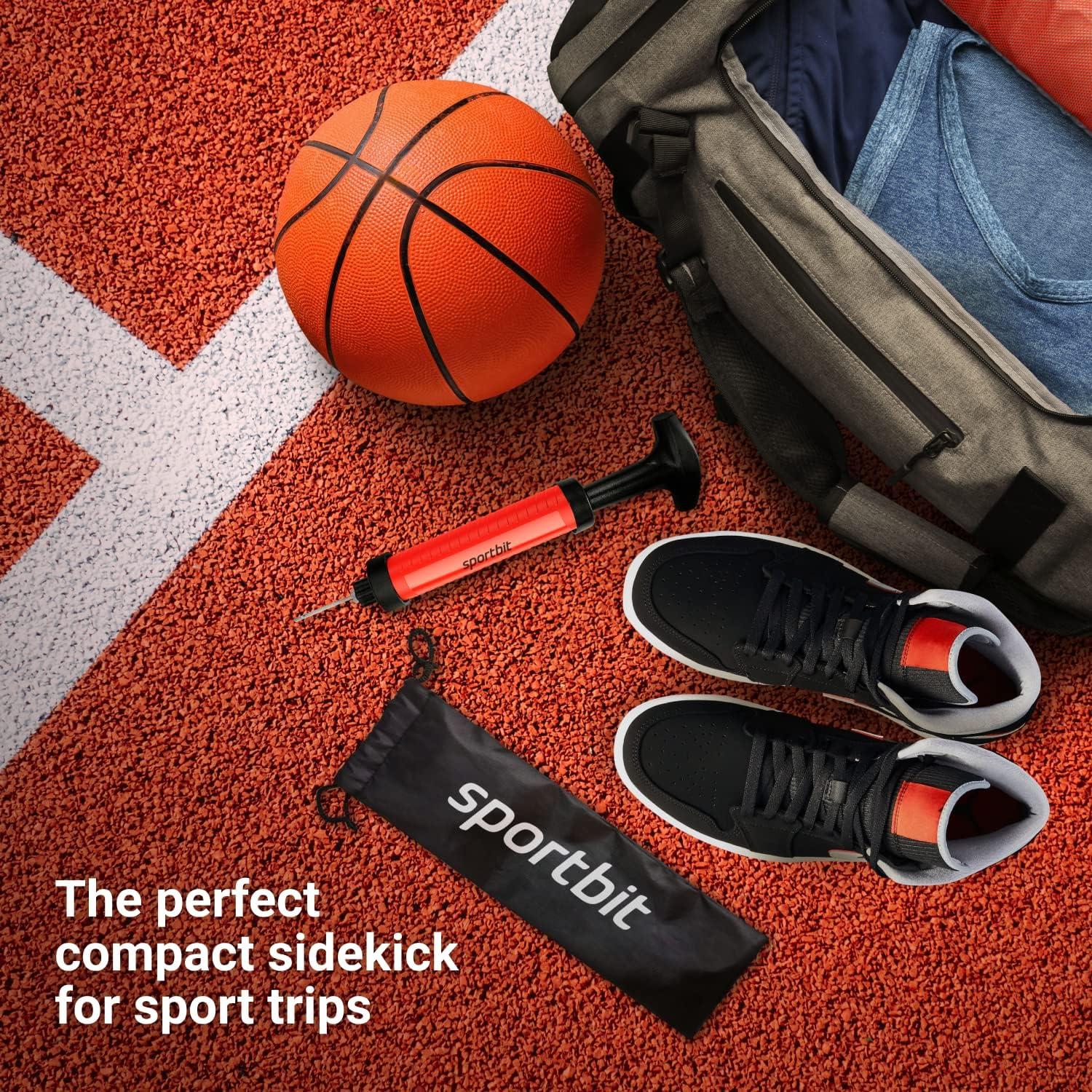 SPORTBIT Ball Pump with 3 Needles, Nozzle, Extension Hose, Pouch ...