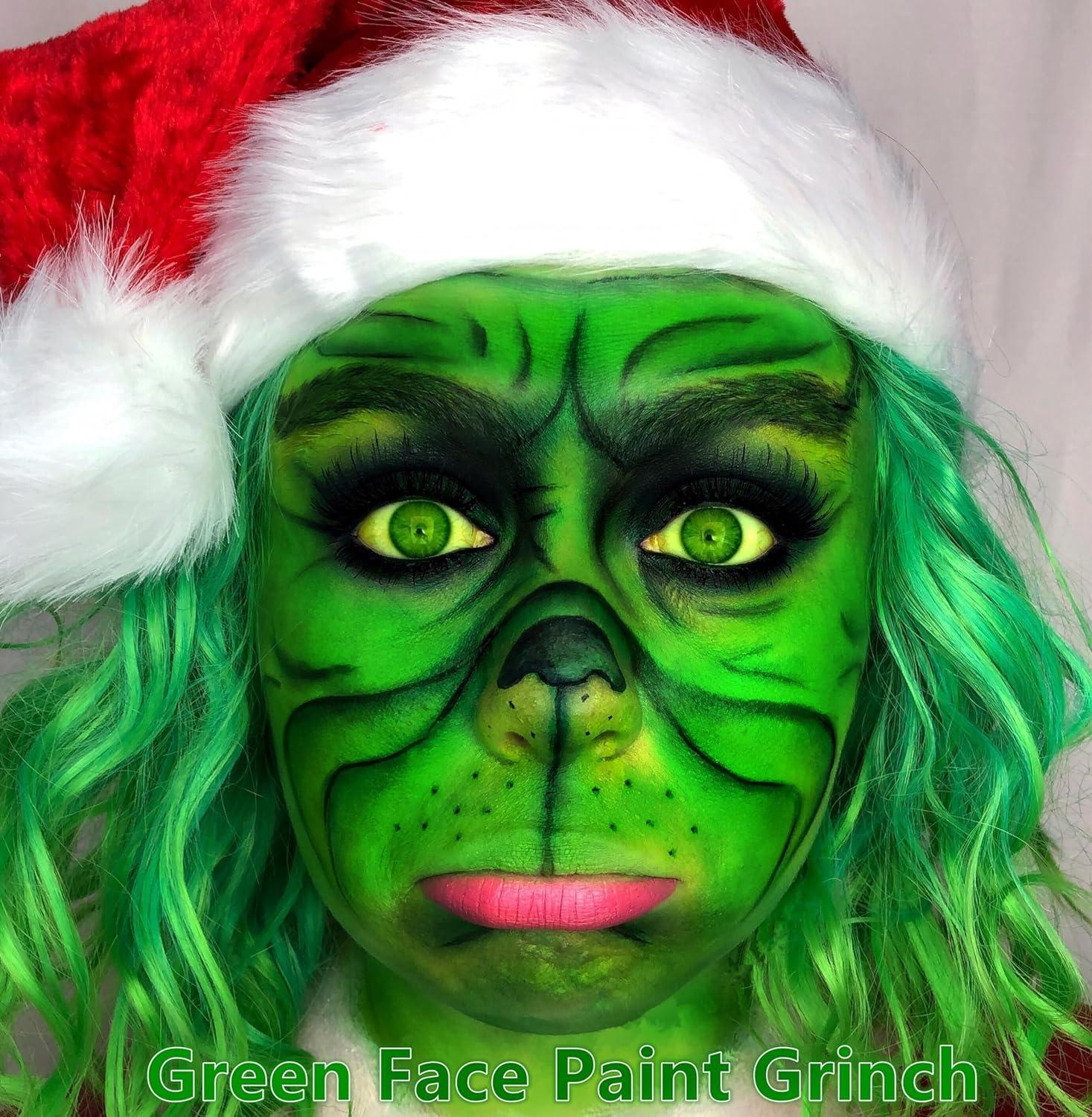 Go Ho Cream-Blendable Green Face Paint Stick (1.06 Oz) for Halloween ...