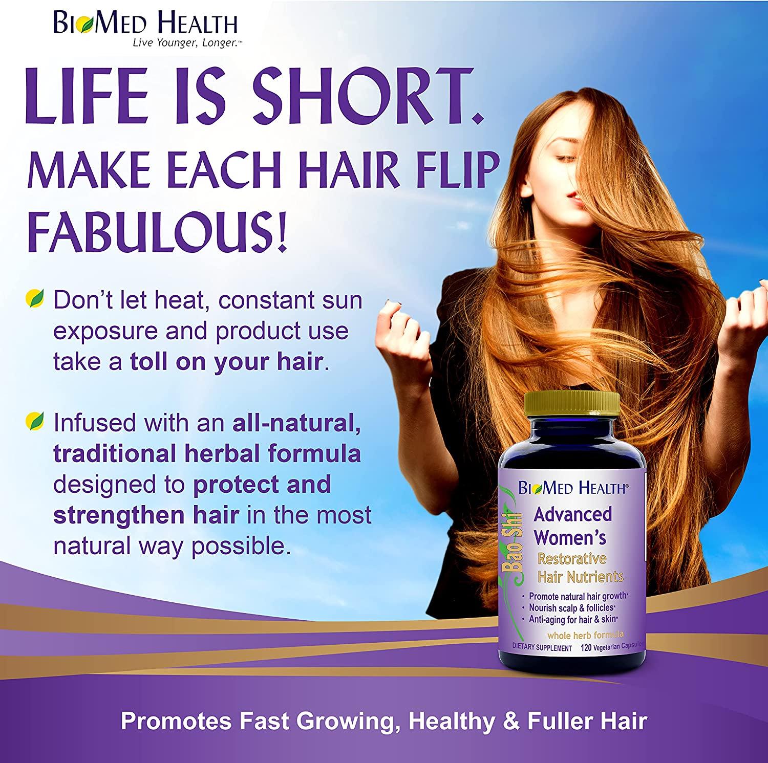 BioMed Health Hair Growth Vitamins for Women - 120ct | Promote Regrowth ...