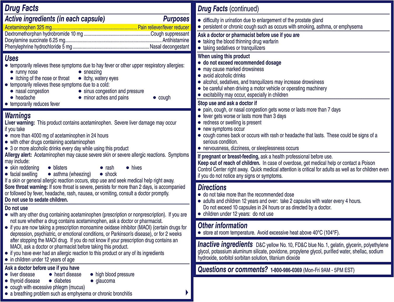 ALKA-SELTZER PLUS Maximum Strength PowerMax Allergy and Cough Medicine ...