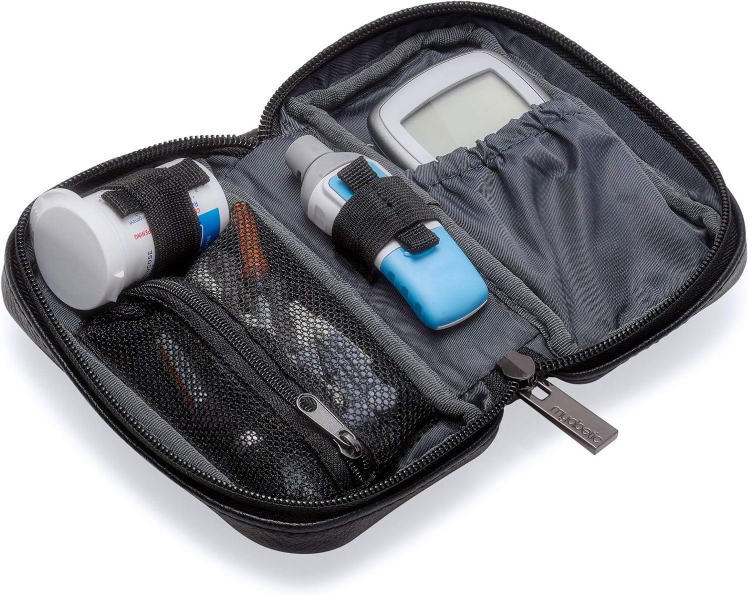 Myabetic James Diabetes Compact Case - Black | Organize Glucose Meter ...