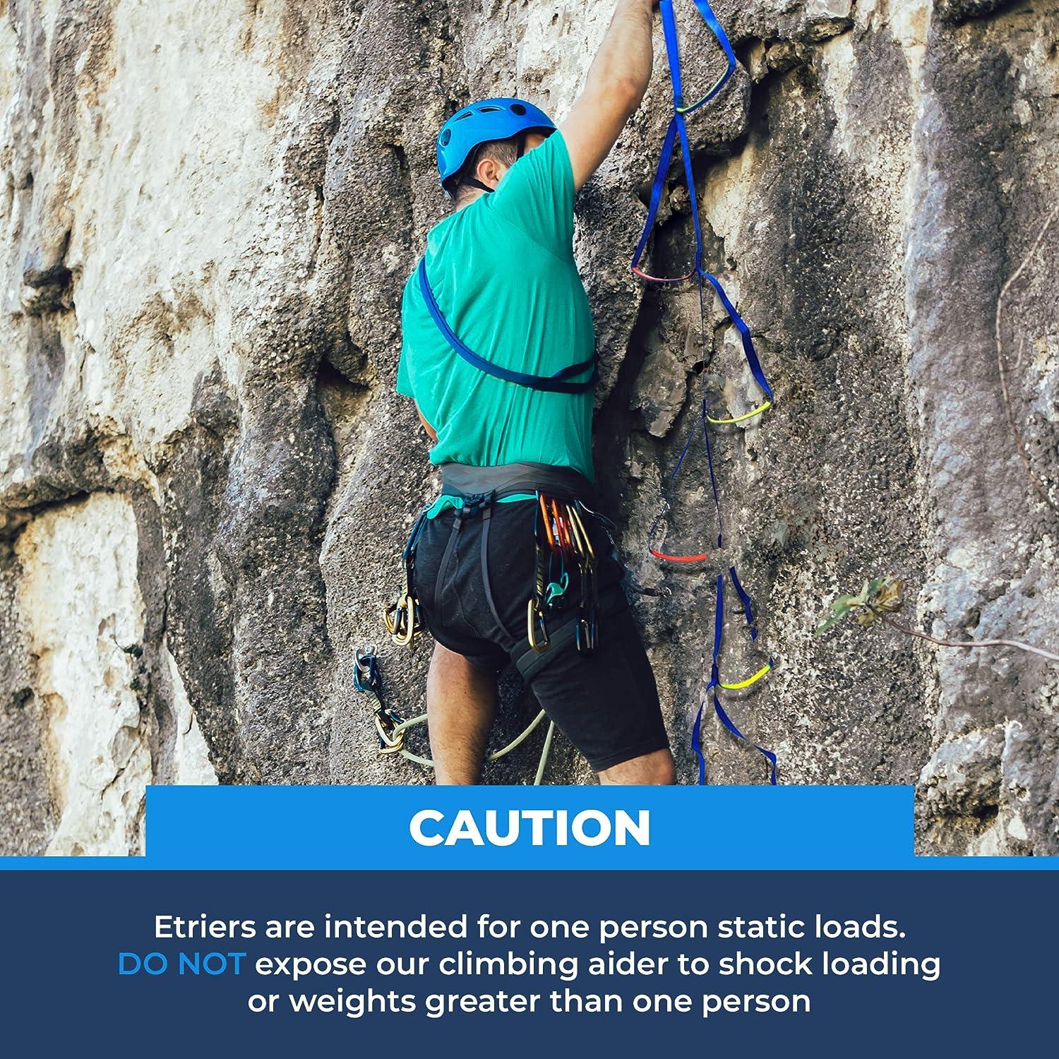 Rock-N-Rescue Climbing Etrier - Lightweight Nylon Step Ladder ...