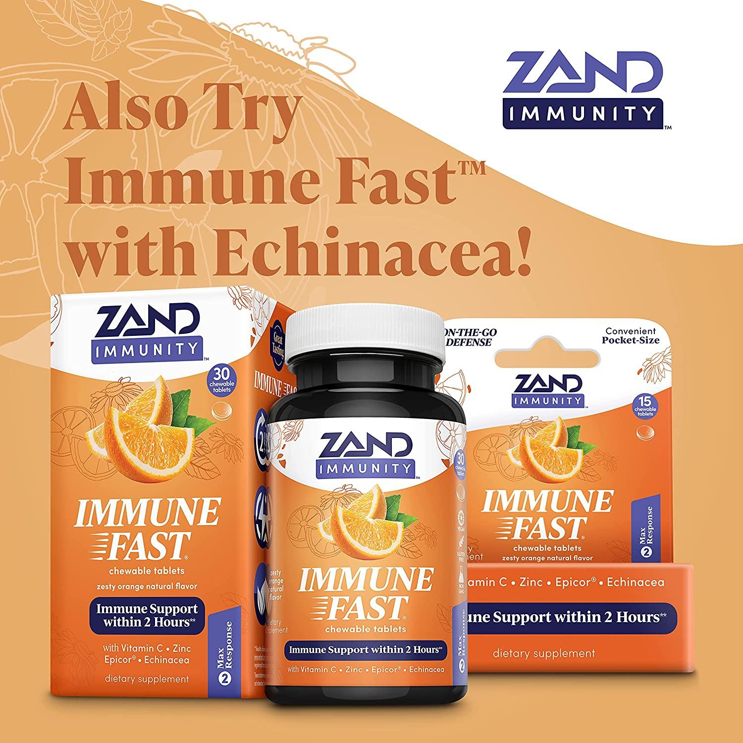 Zand Immune Fast Elderberry Tablets - 30 Chewable for Immune Support ...