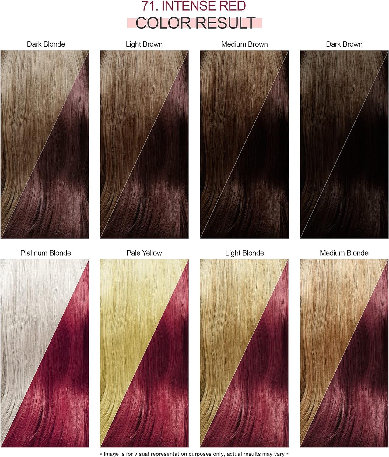 Adore Shining Semi Permanent Hair Colour 71 Intense Red 118ml - Long ...