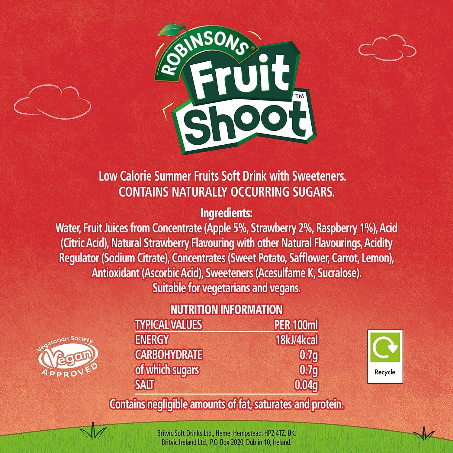 Robinsons Fruit Shoot Summer Fruits Juice 8x200ml - Refreshing Kids ...