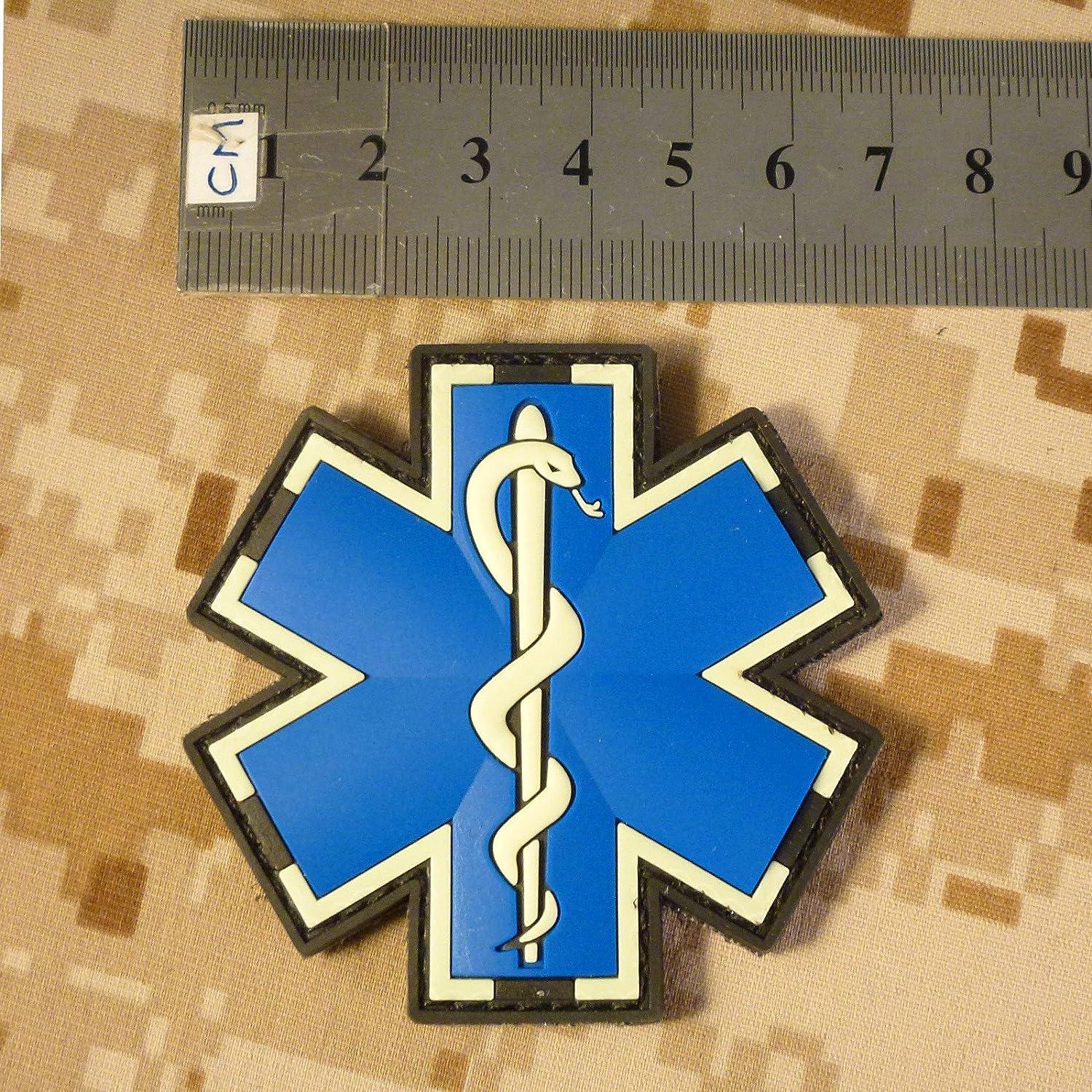 Glow-in-the-Dark EMS EMT Medic Paramedic Morale Patch | Tactical PVC 3D ...