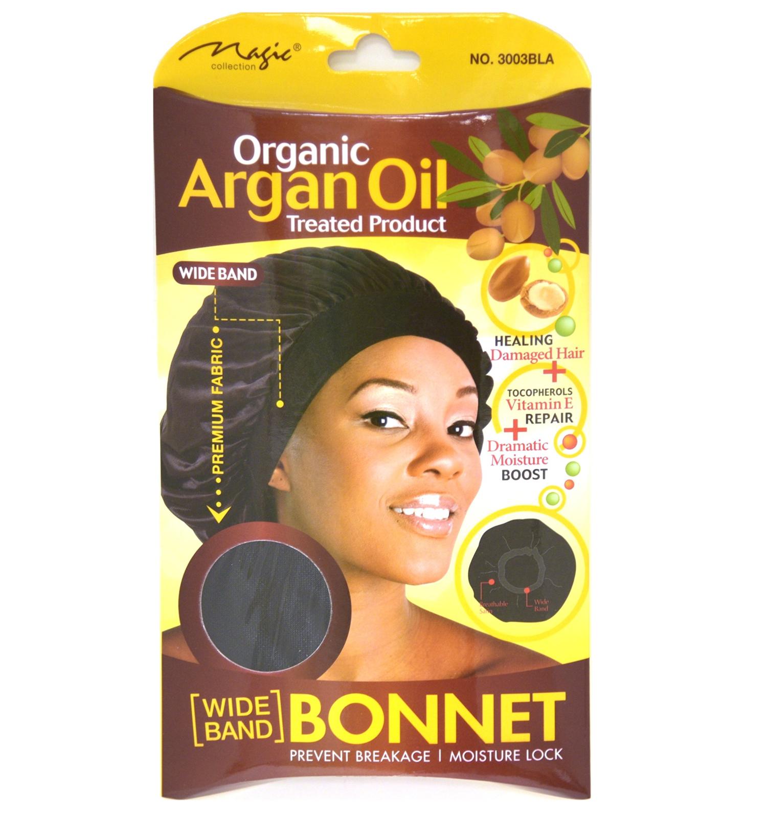 Magic Collection Organic Argan Oil Wide Band Bonnet - Natural Hair Care ...