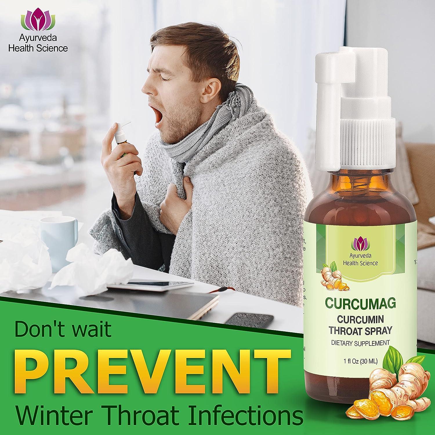 Curcumag Curcumin Throat Spray - Soothe Sore Throats with UC3 Clear ...