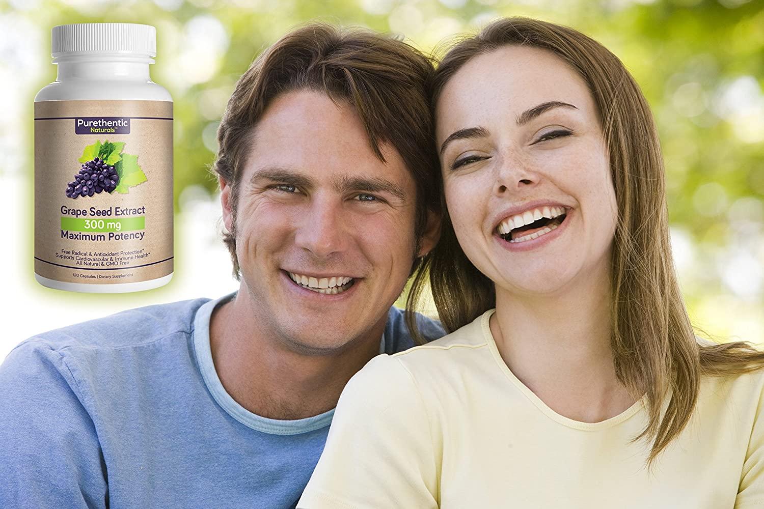 Grape Seed Extract Capsules 300mg, 120 Count, 4 Month Supply, Natural ...