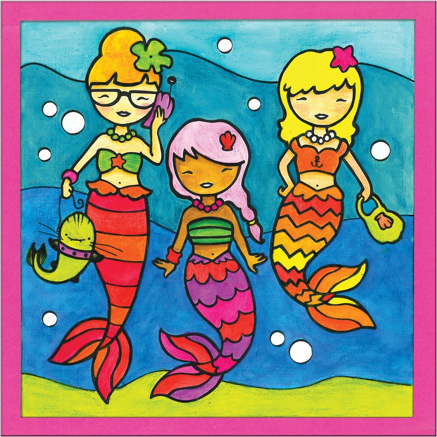 Faber-Castell Mermaids Paint by Number Kit - Watercolor Paint Set | Buy ...