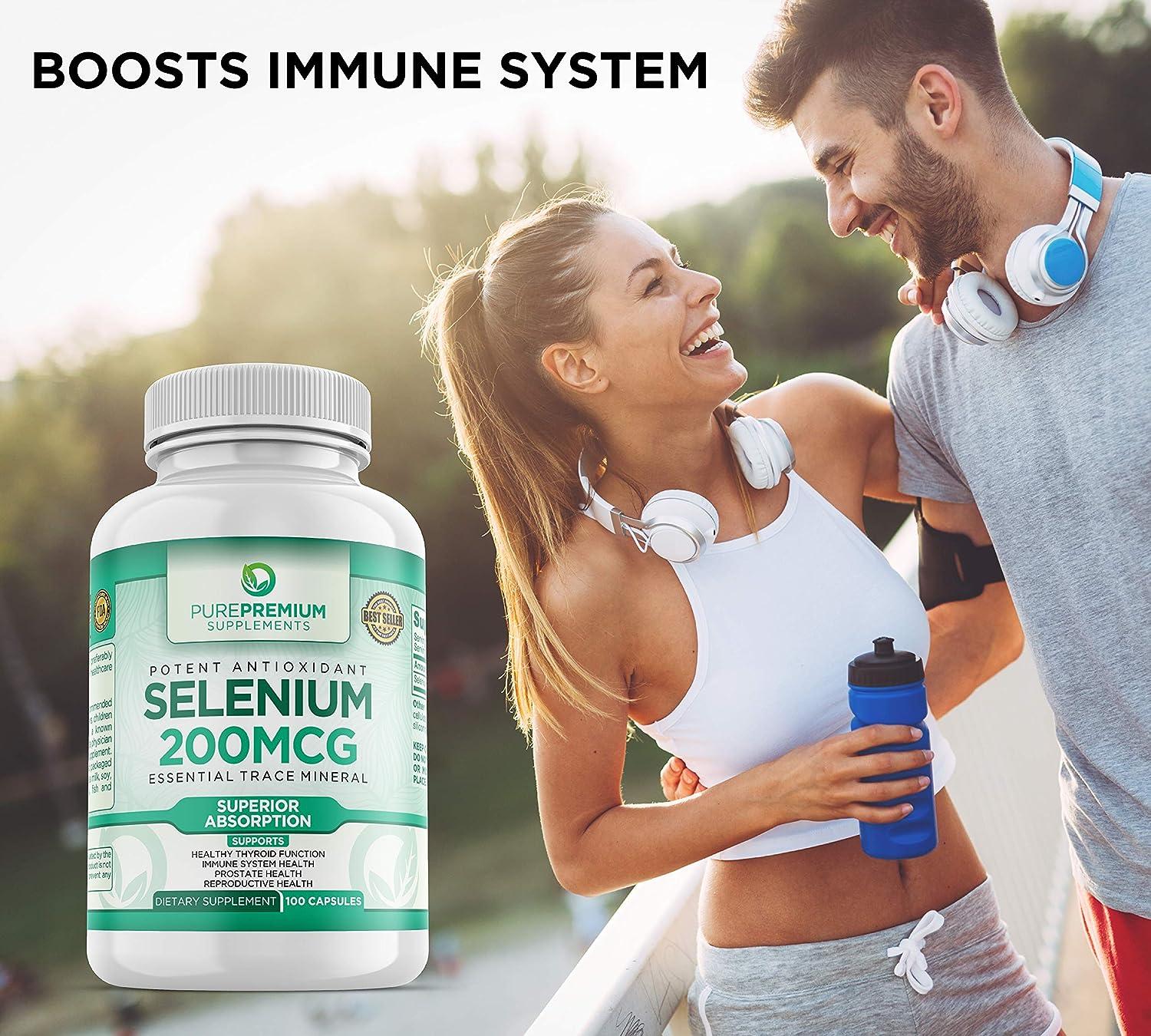 PurePremium Selenium 200mcg Supplement - Supports Immune System ...