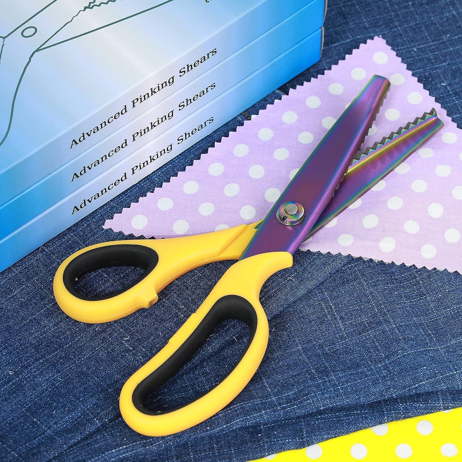 Hui Tong Titanium-Plated 9inch Pinking Shears Fabric Scissor Suitable ...