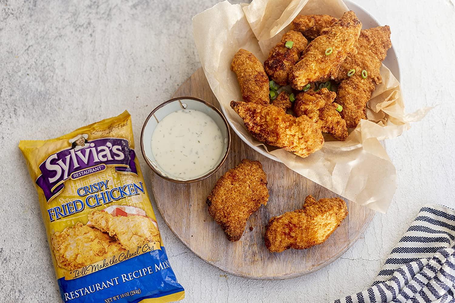 Sylvia's Crispy Fried Chicken Mix 10oz (Pack of 3) - Delicious and ...