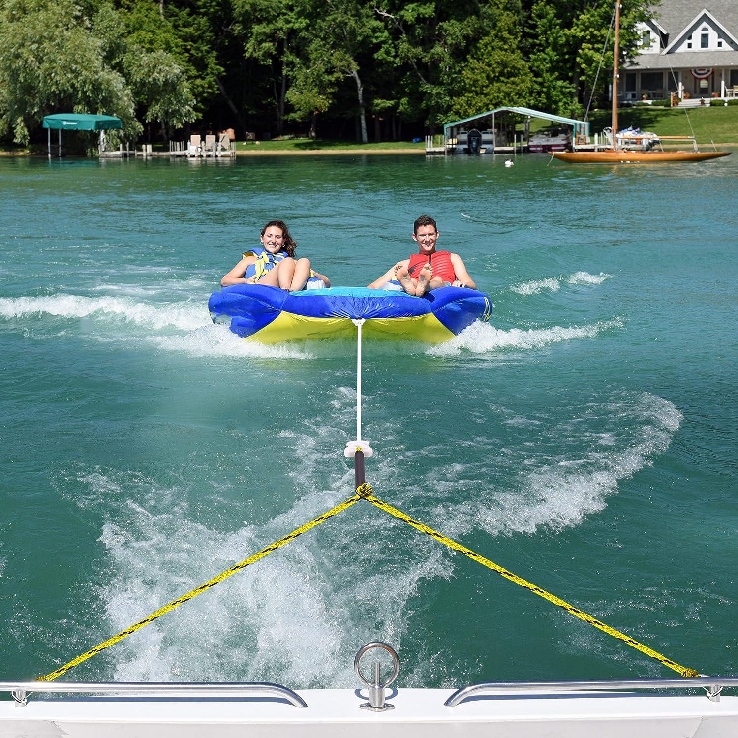 16ft Heavy Duty Boat Tow Harness Tubing Rope with Quick Connector for 4 ...