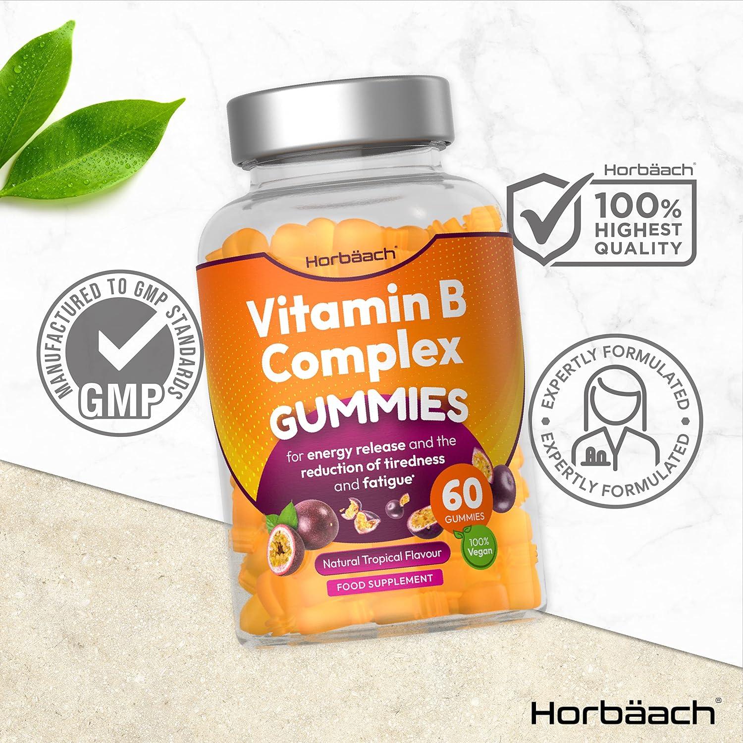 Vegan Vitamin B Complex Gummies | High Strength Formula with B12, B6 ...