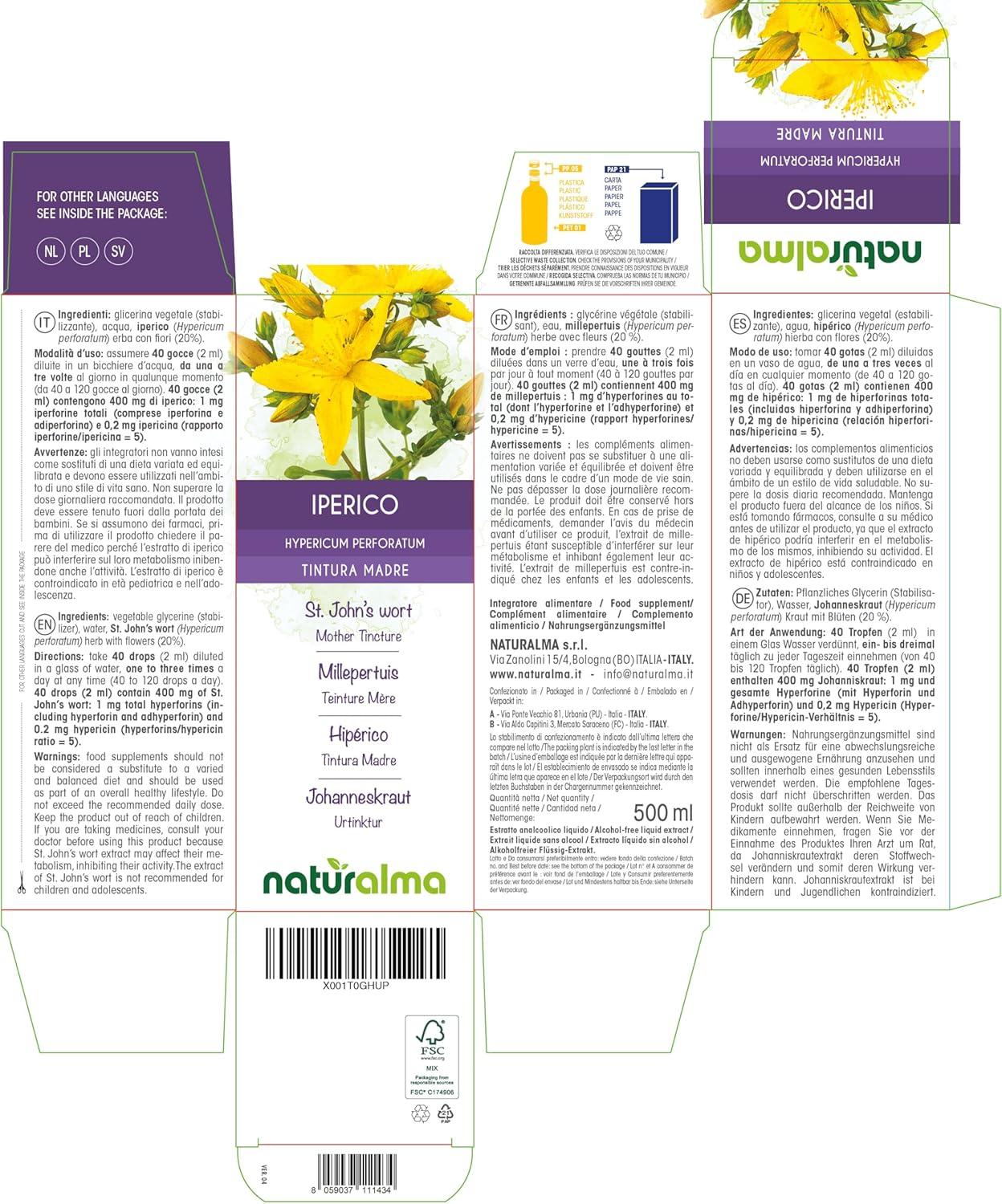 John's Cabbage (Hypericum perforatum) Herb Tincture | Vegan Alcohol ...