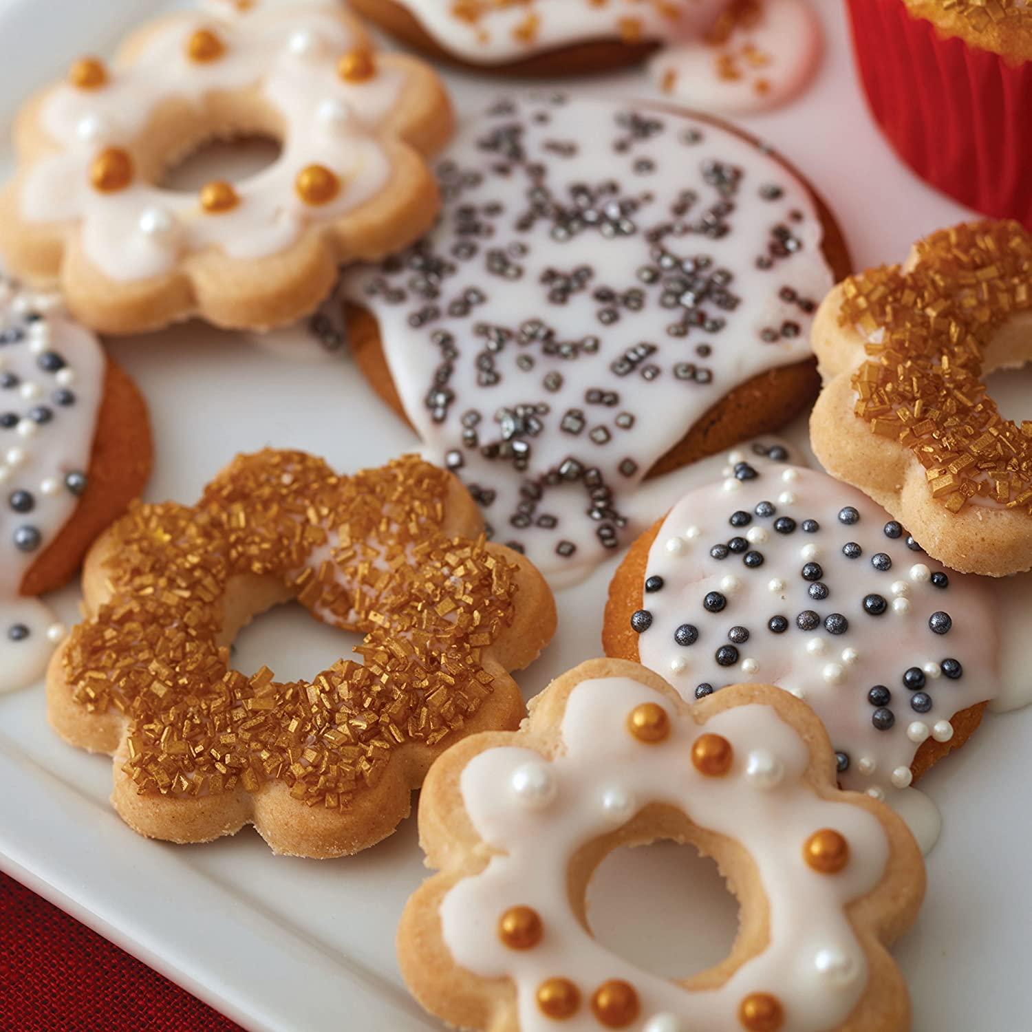 Wilton Pearlized Gold Sprinkles 3.8 oz - Edible Gold Glitter for Cake ...