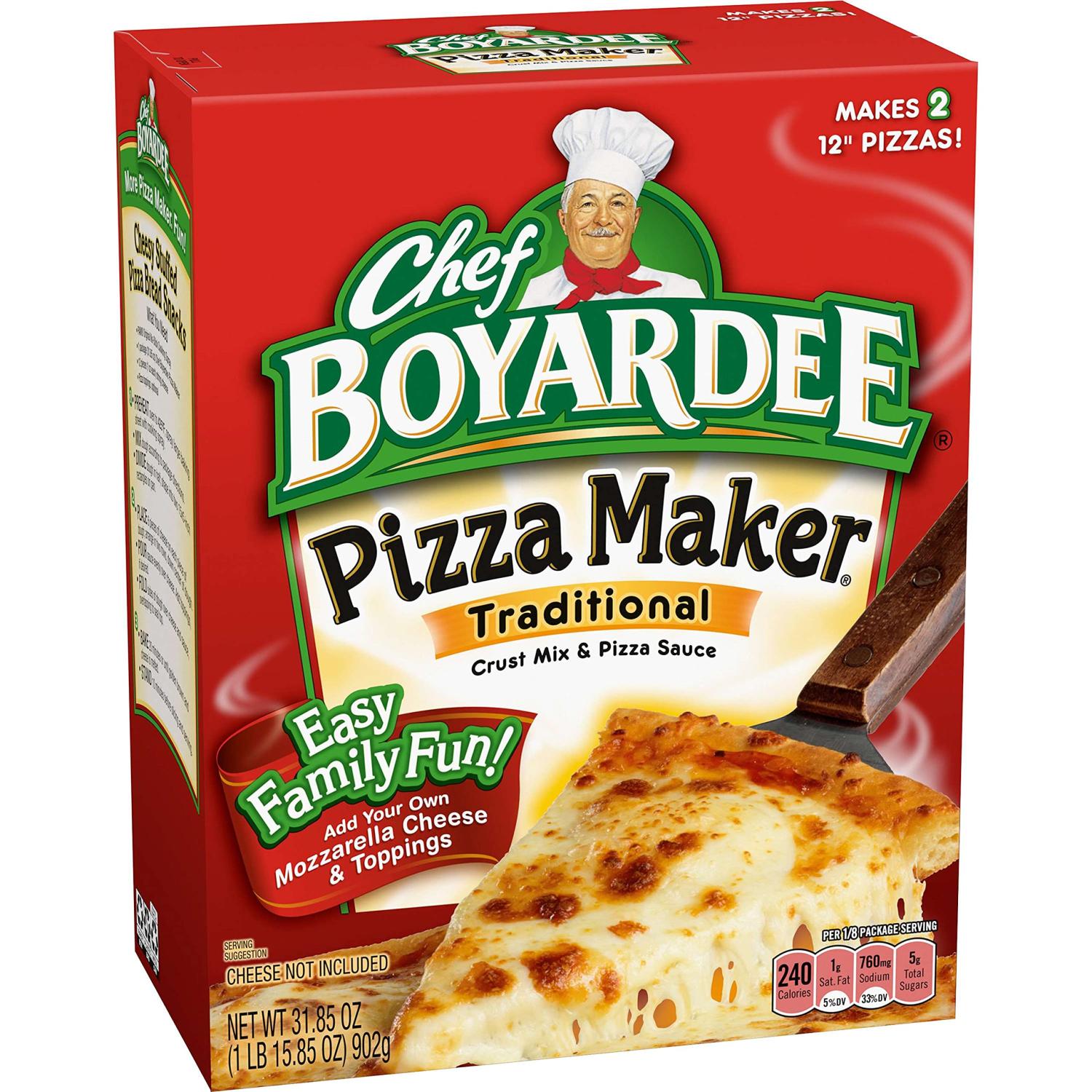 Chef Boyardee Family Size Cheese Pizza Kit 31.85 oz (Pack of 6 ...
