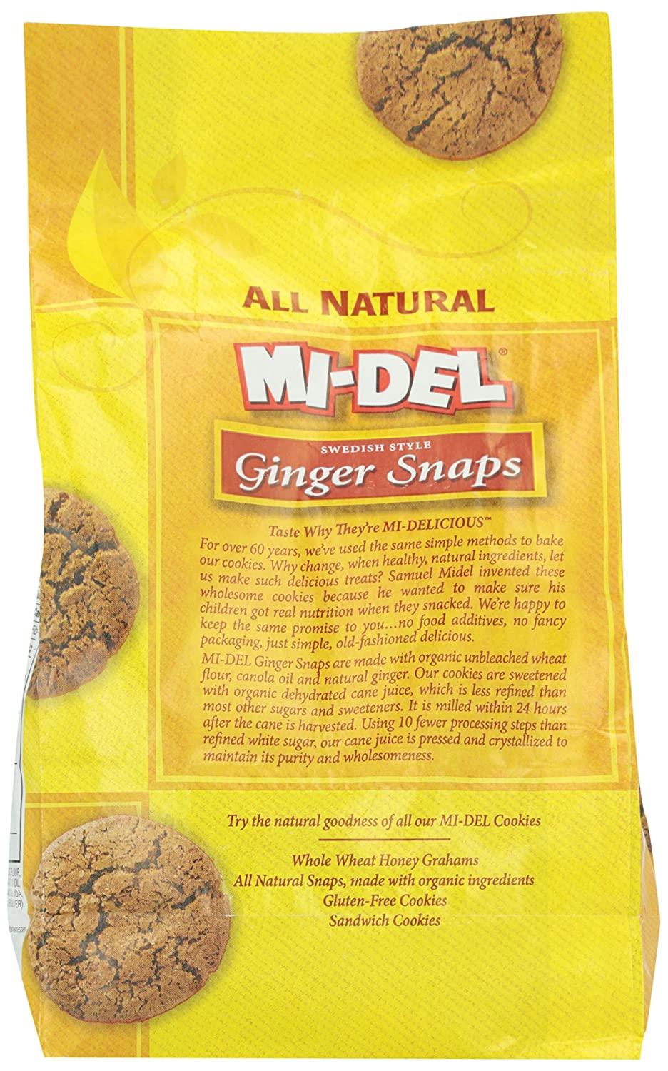 Mi-Del Ginger Snaps 10 oz - Crunchy Ginger Cookies | Gluten-Free Snack ...