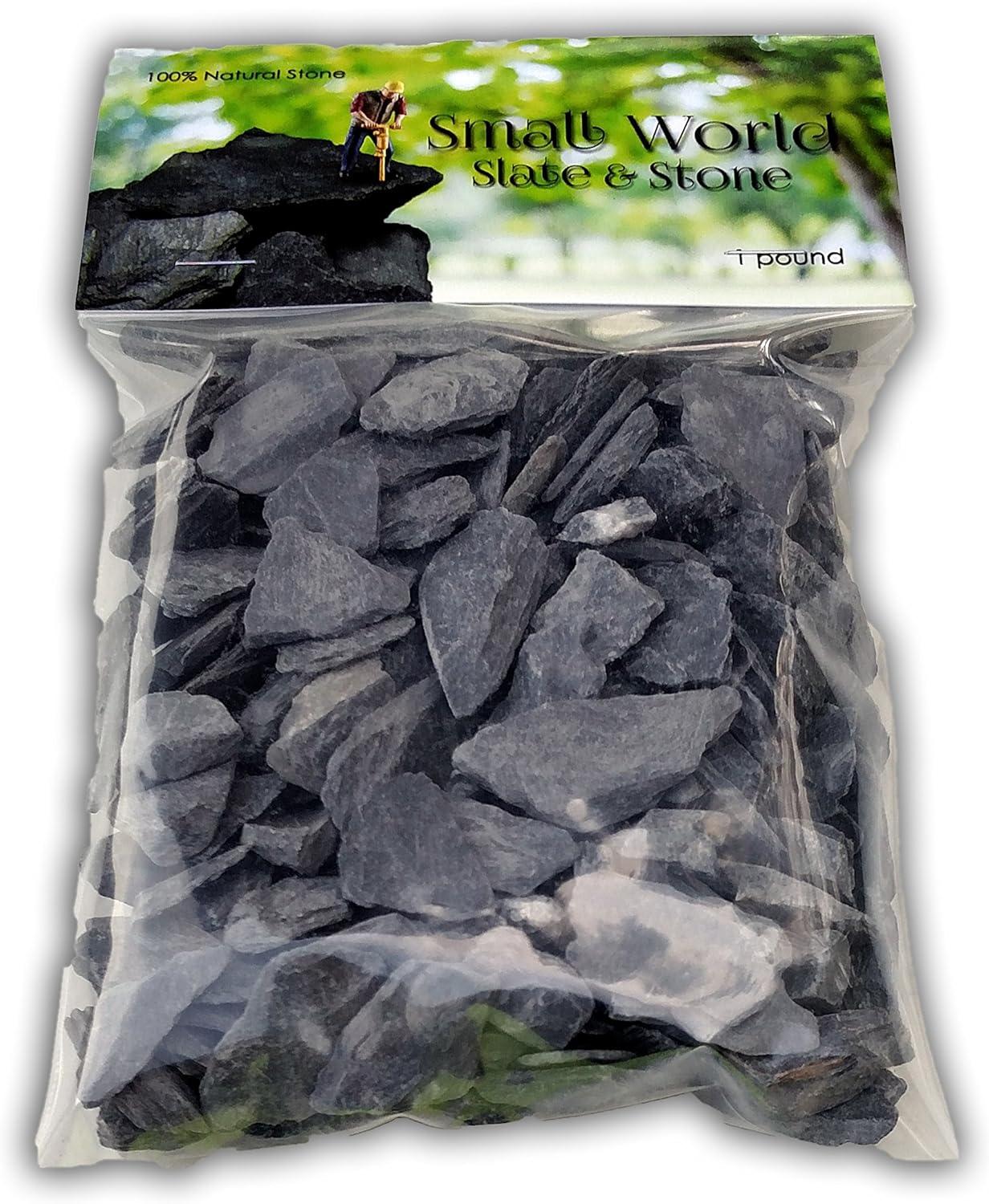 Natural Slate Stone -1/2 to 1 inch. Perfect Size for Miniature or Fairy ...