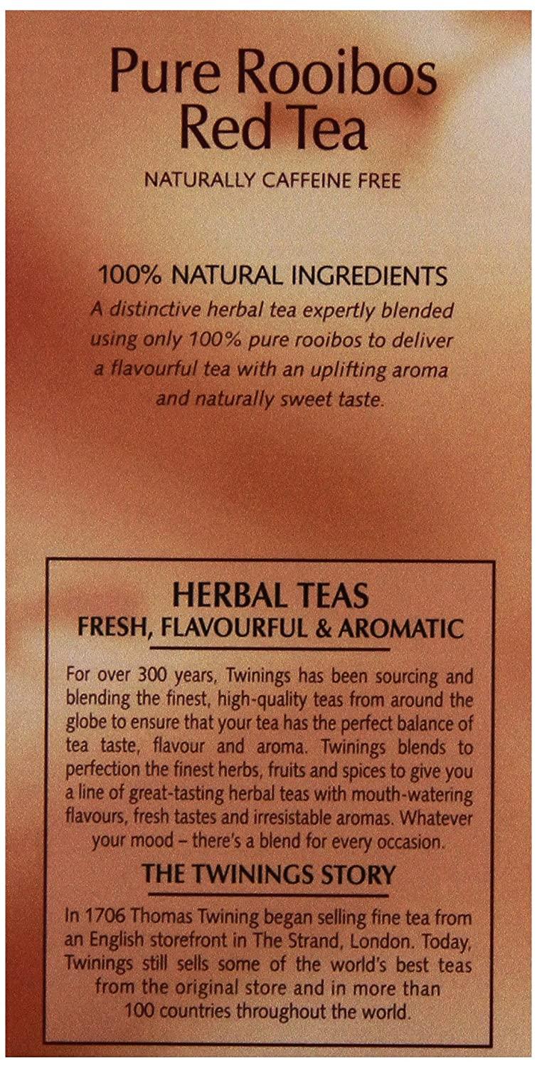 Twinings Red African Rooibos Tea - 20 Count - Premium Herbal Tea