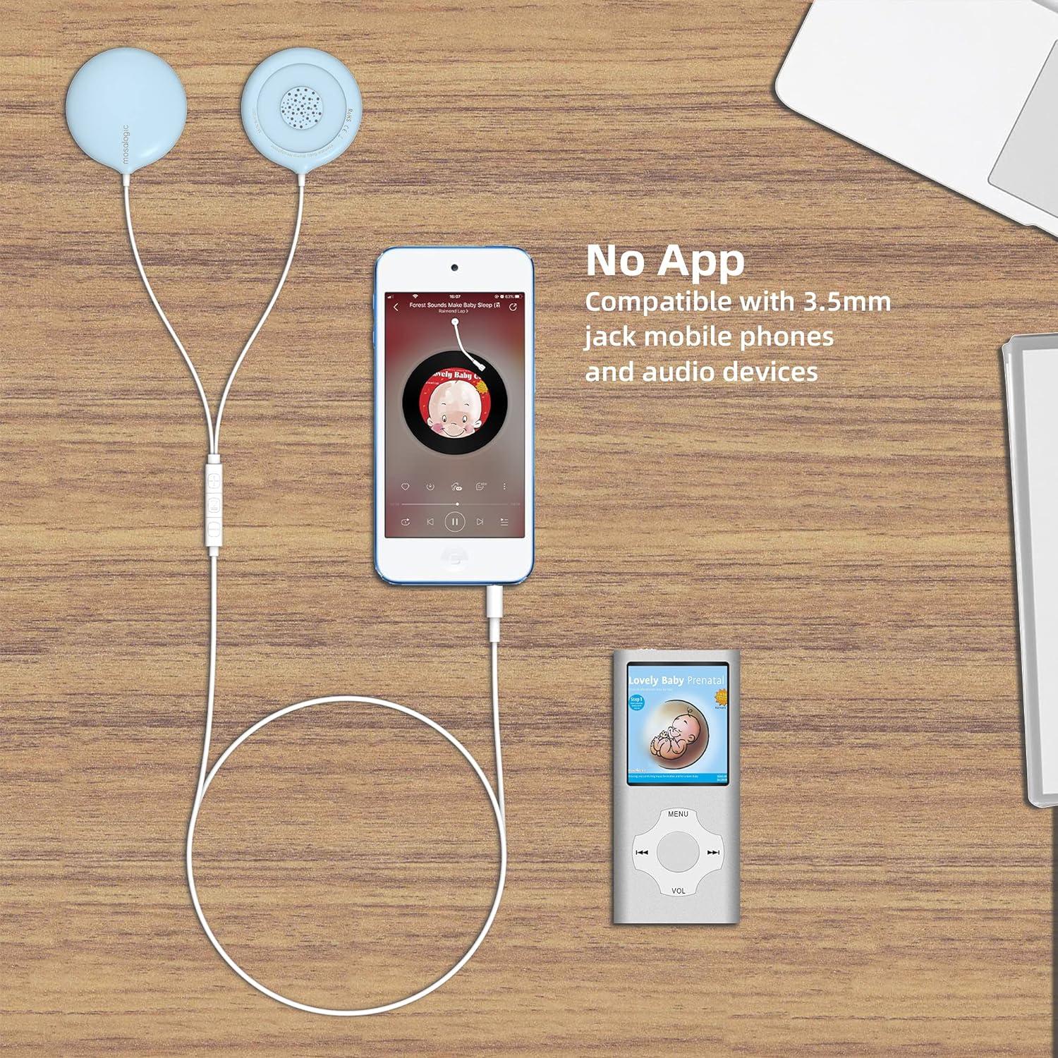 Baby Bump Headphone Pregnancy Belly Speaker - Blue | Mosalogic ...