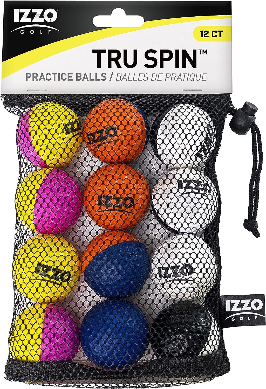 Izzo Golf Tru Spin Foam Practice Balls - Shagger/Practice Set Available ...