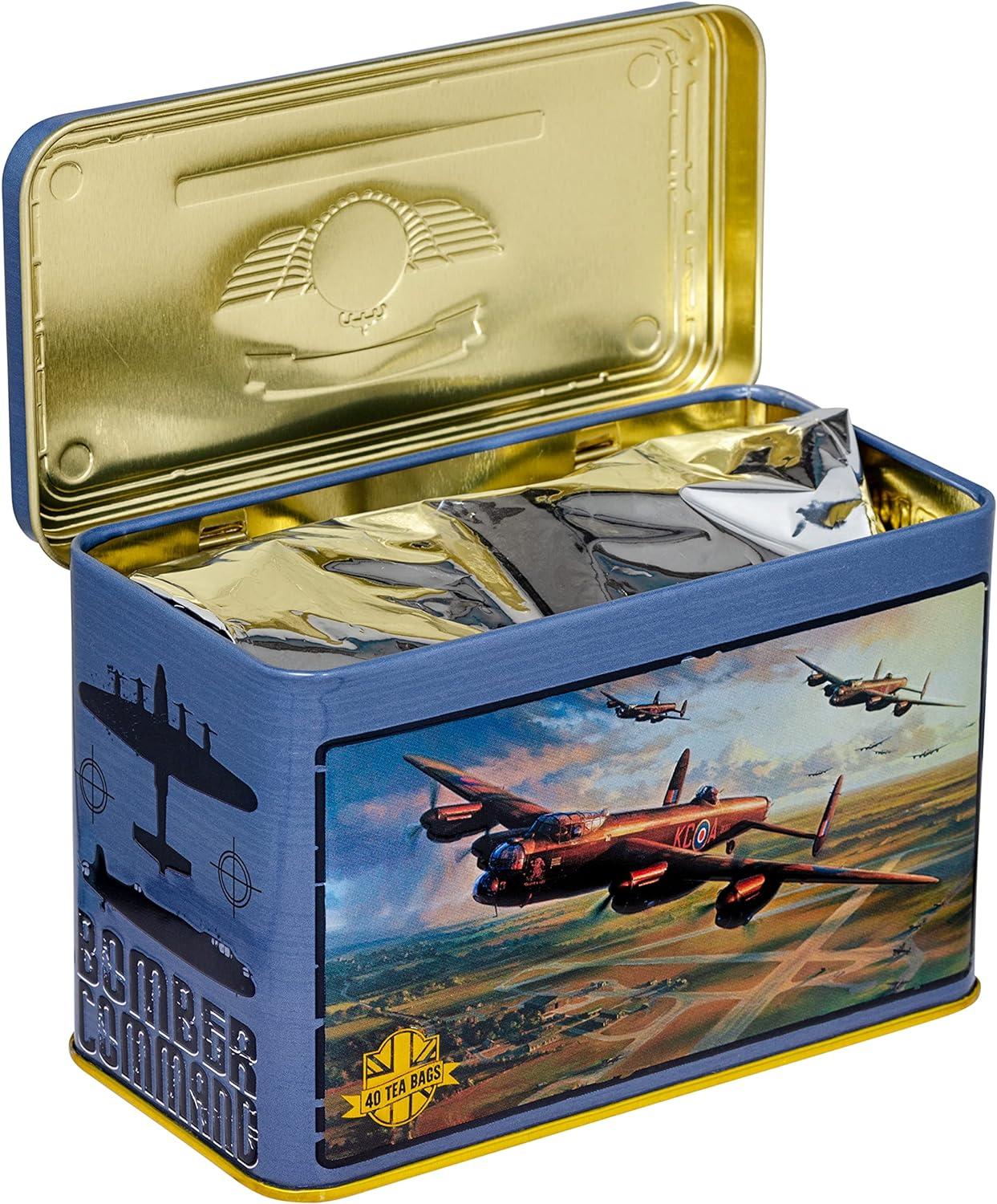 New English Teas Lancaster Bomber Tea Tin - 40 Breakfast Teabags - 40 ...