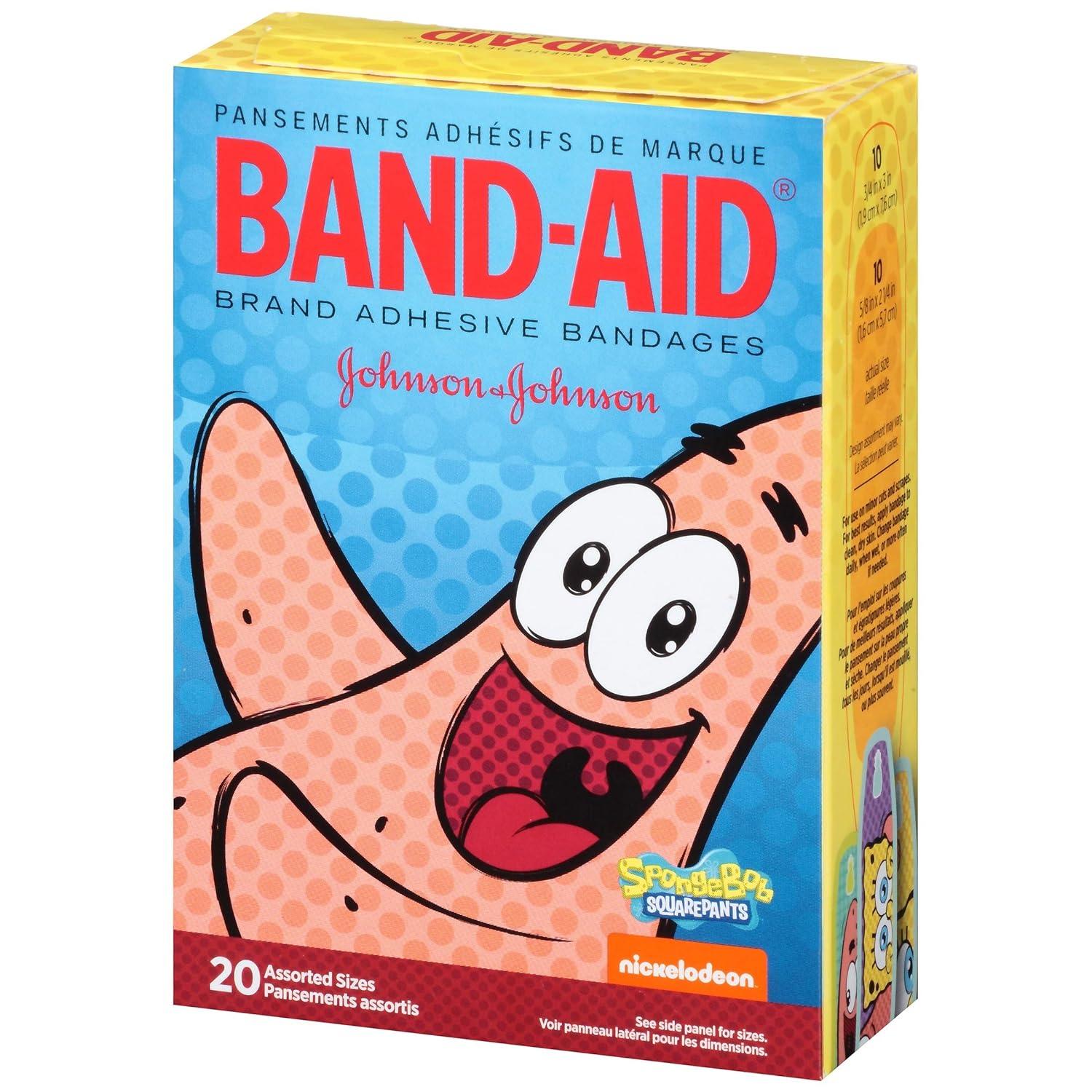 Buy SpongeBob Band-Aid Adhesive Bandages - 20 ct Assorted Sizes ...