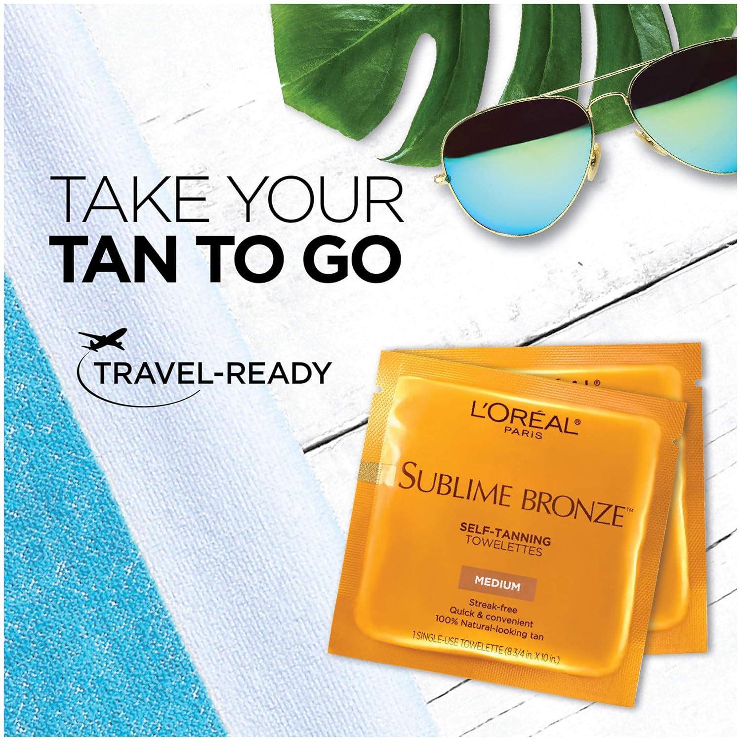 Loreal Paris Sublime Bronze Self Tanning Towelettes for Body (3 Pack ...