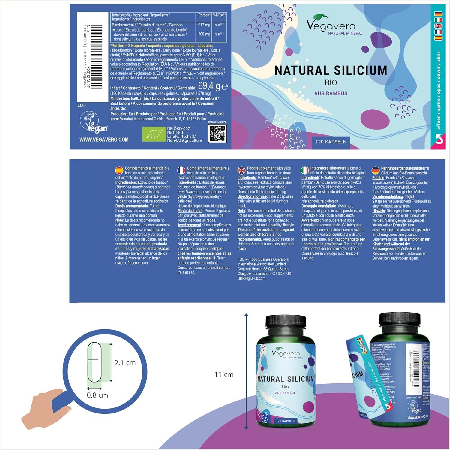 Organic Silicon Capsules | Premium 100% Organic Bamboo Extract | High ...