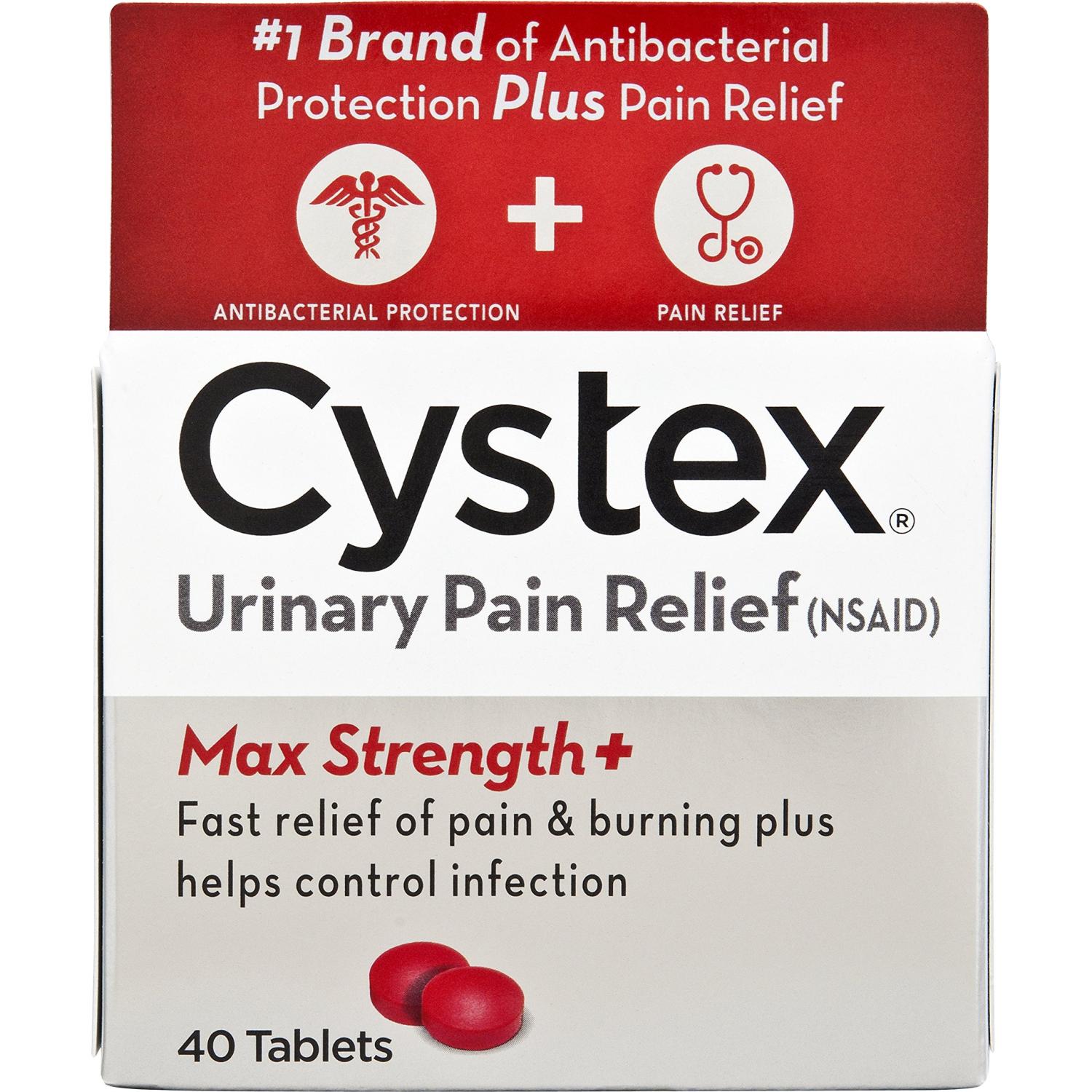 Cystex Urinary Pain Relief Tablets 40 Count (Pack of 3) - Fast UTI Relief